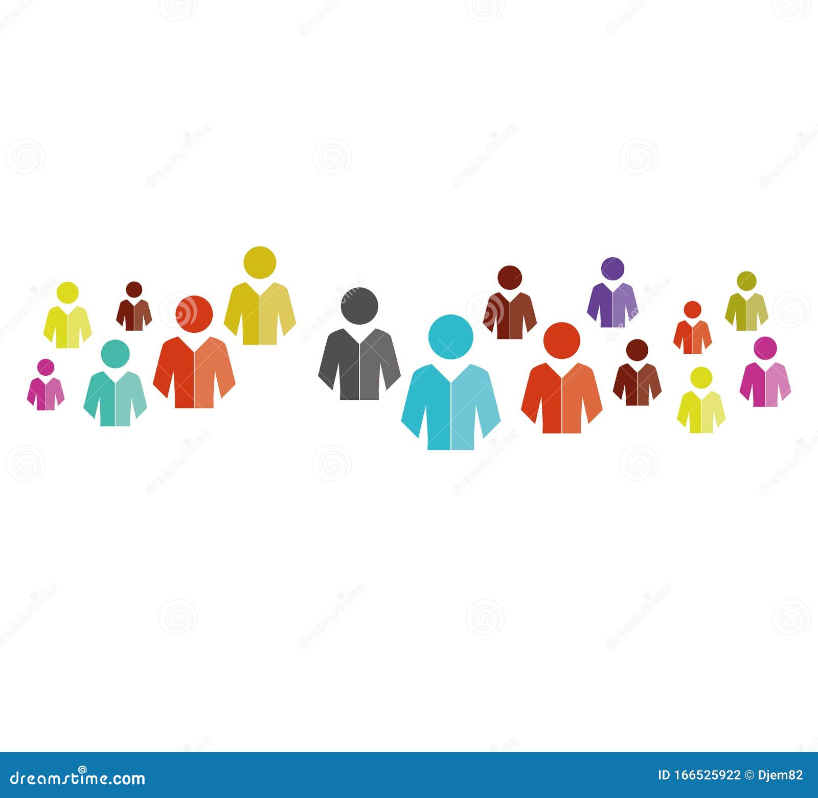 Abstract Human Community Concept on the White Stock Vector ...