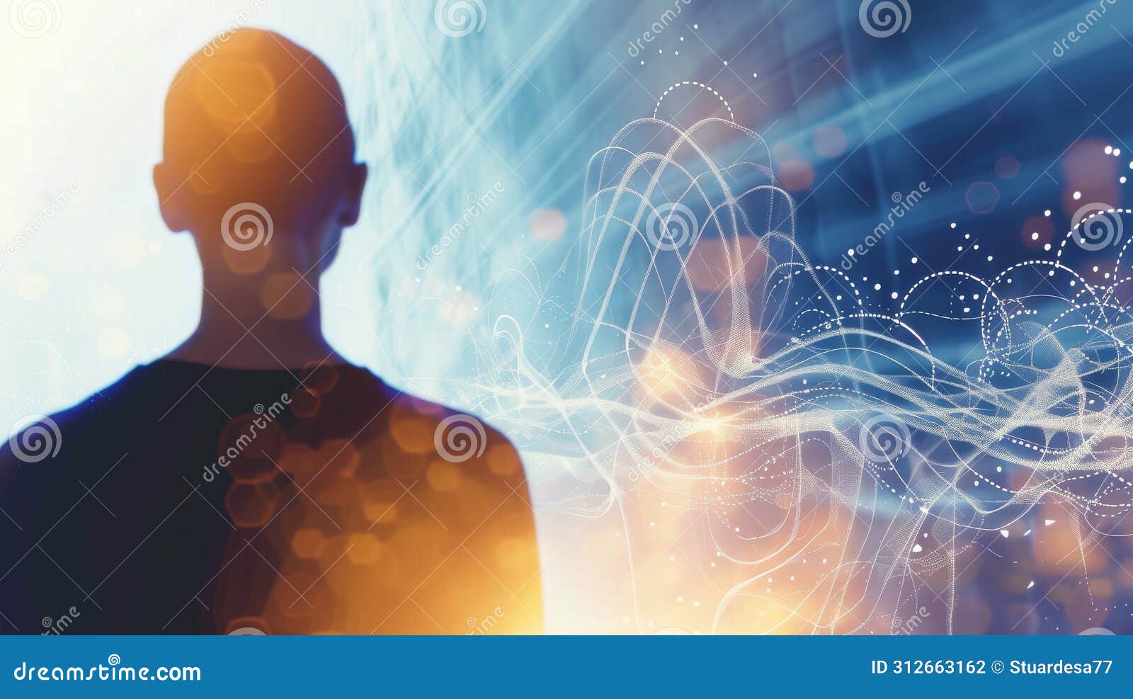 Abstract Human Connectivity Concept Stock Photo - Image of technology ...