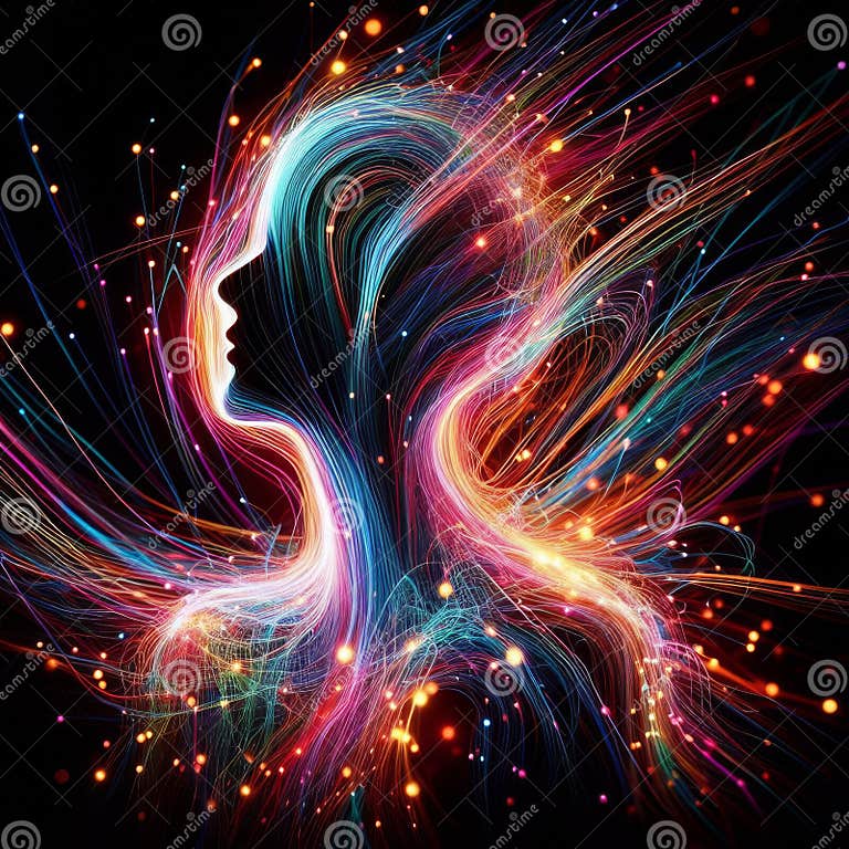Abstract Human Energy Flow stock photo. Image of consciousness - 318450992