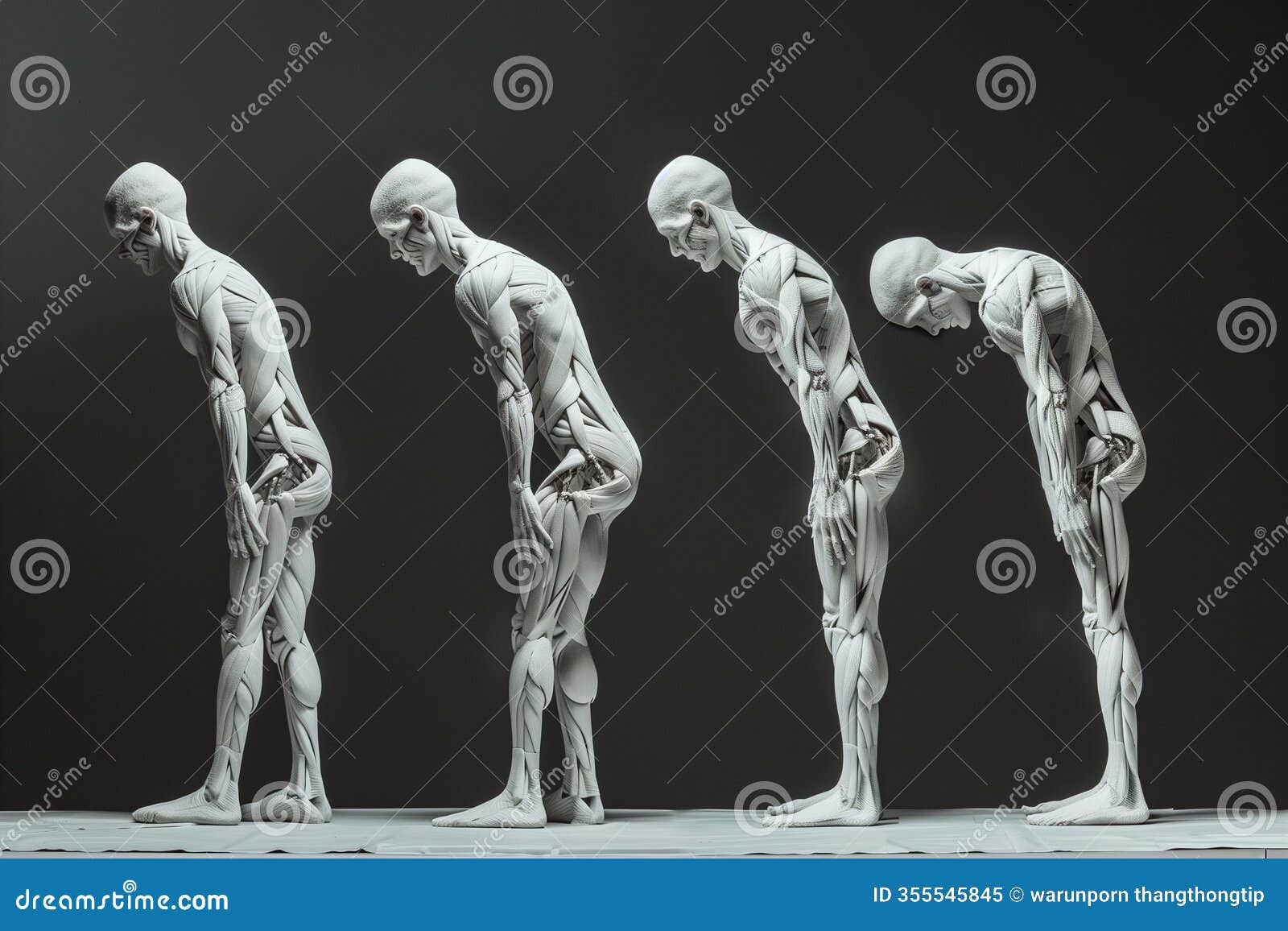 Abstract Human Evolution from Past To Future Showing Stages of Humanity ...