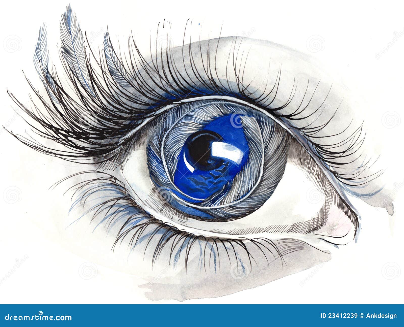 Abstract human eye stock illustration. Illustration of horizontal ...