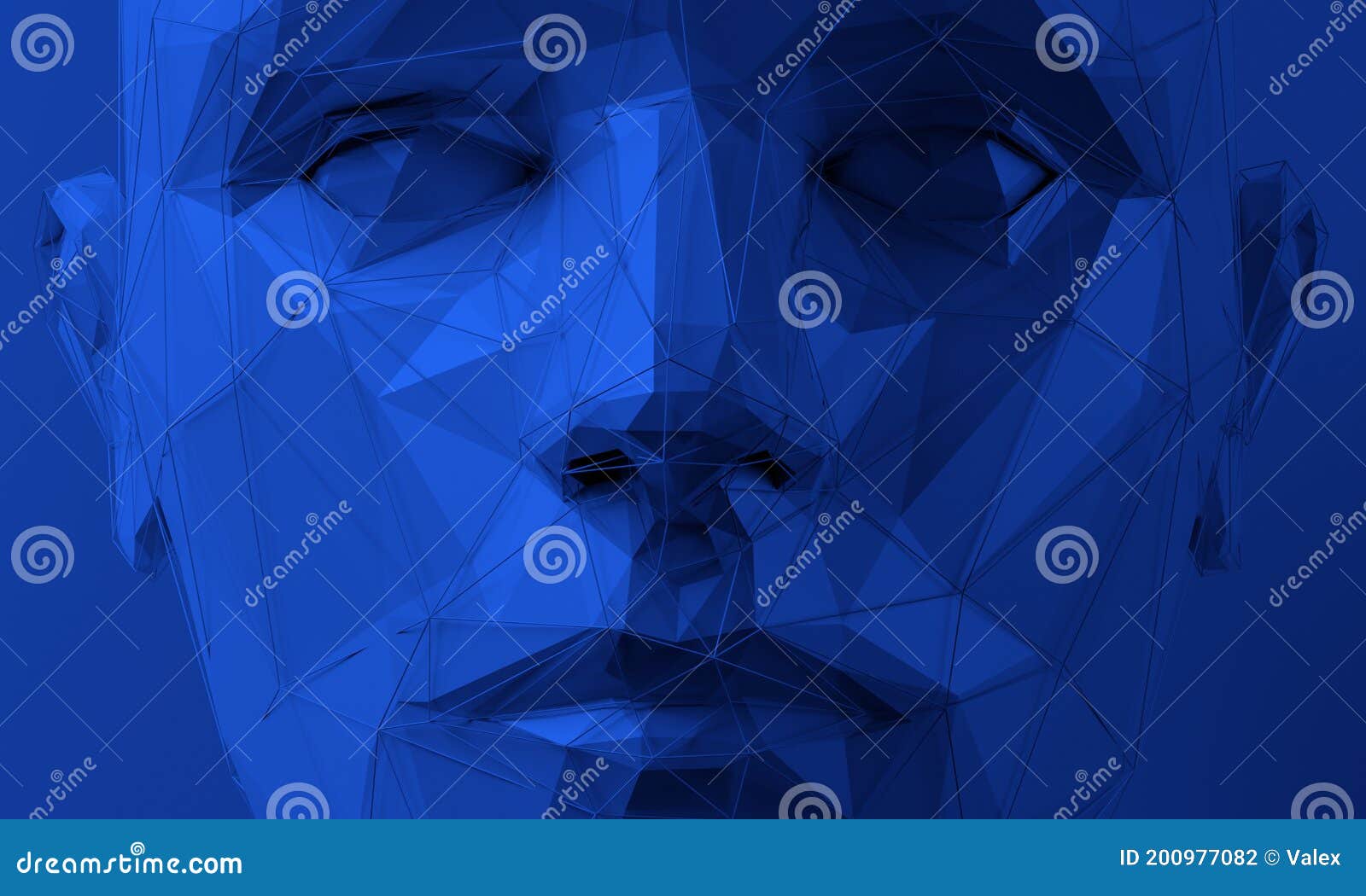 Abstract Human Face stock illustration. Illustration of science - 200977082