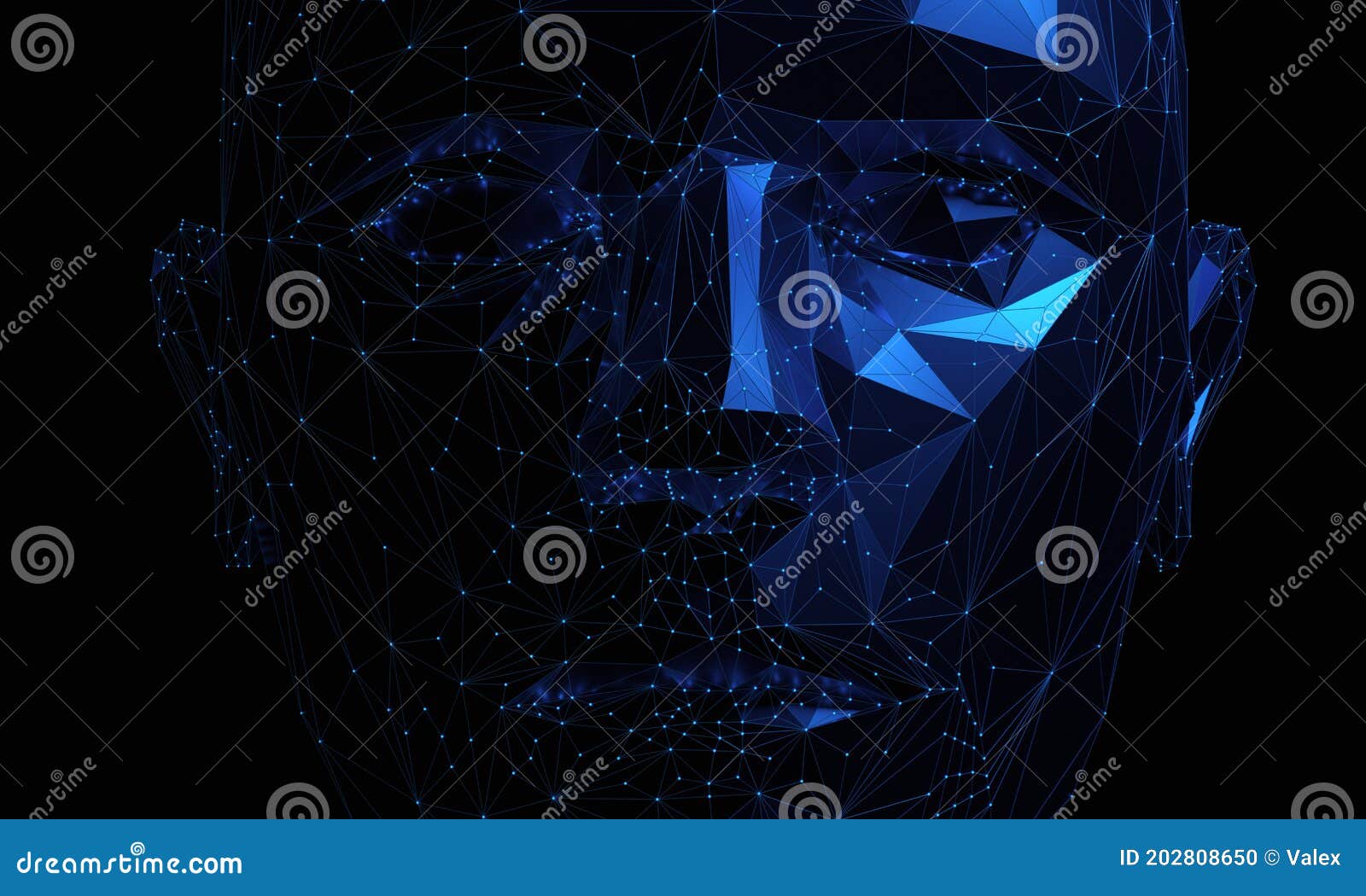 Abstract Human Face stock illustration. Illustration of digital - 202808650