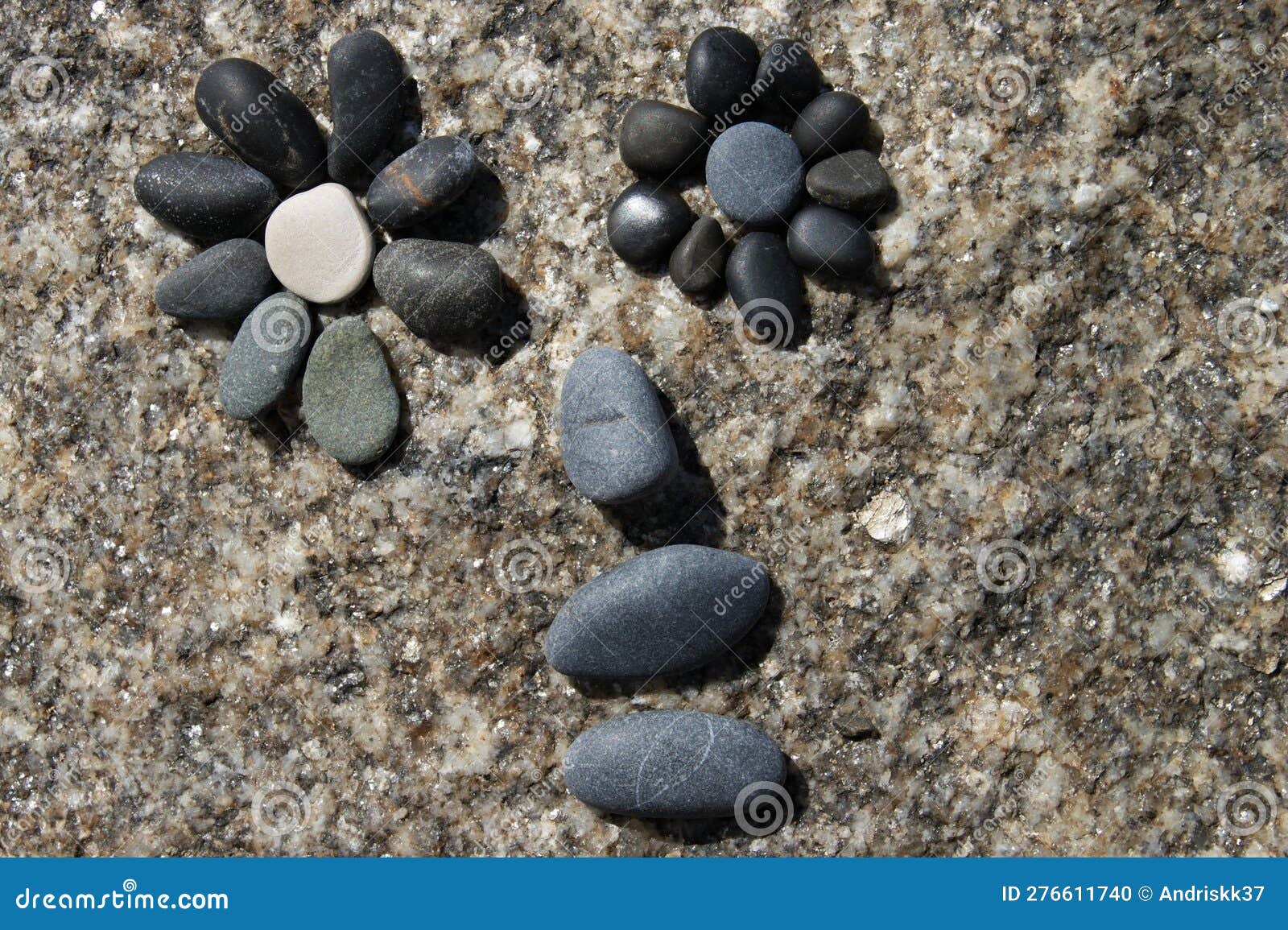 An Abstract Face Made of Different Stones. Stock Photo - Image of ...