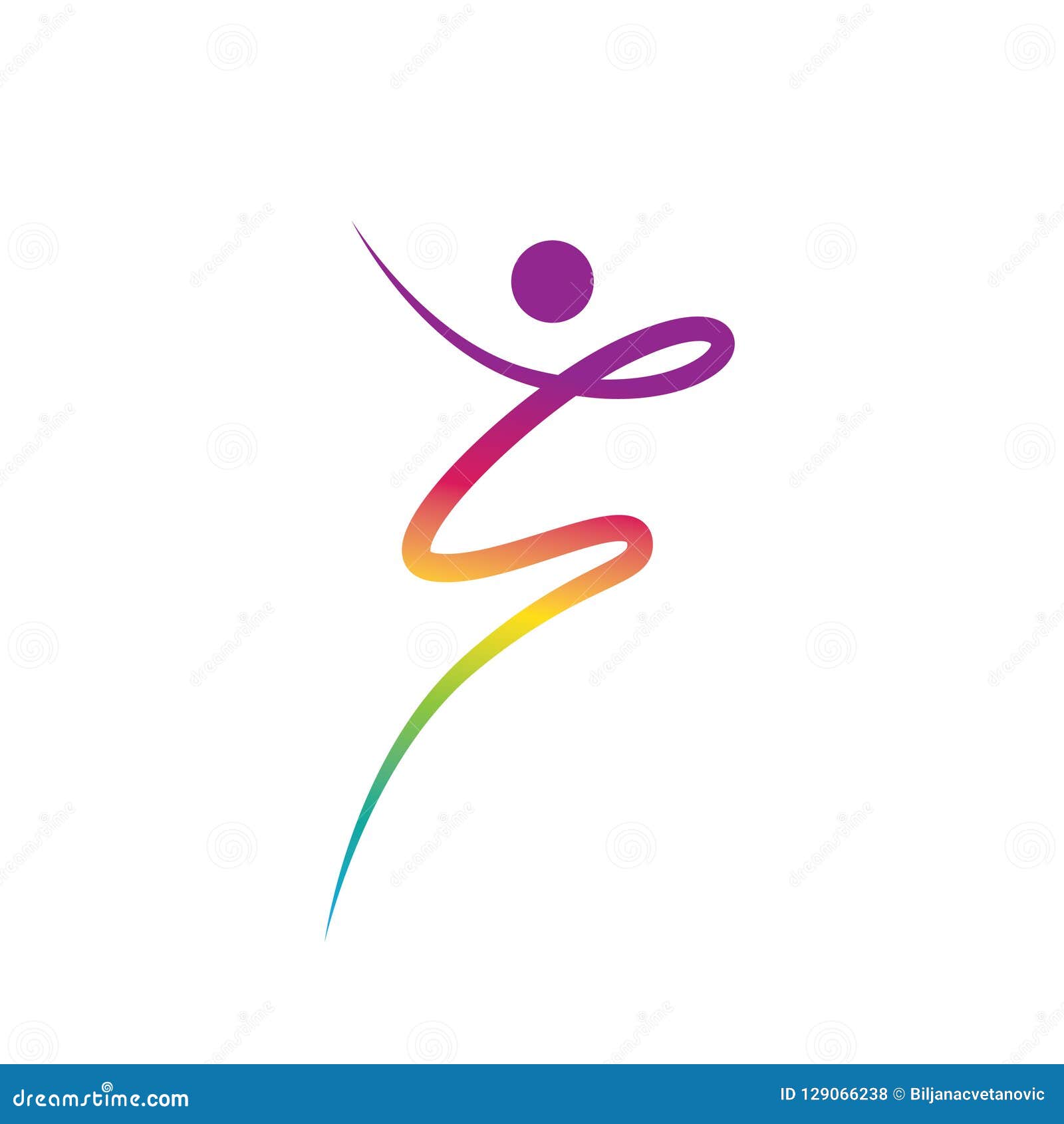 Abstract freedom dancer stock vector. Illustration of health - 129066238