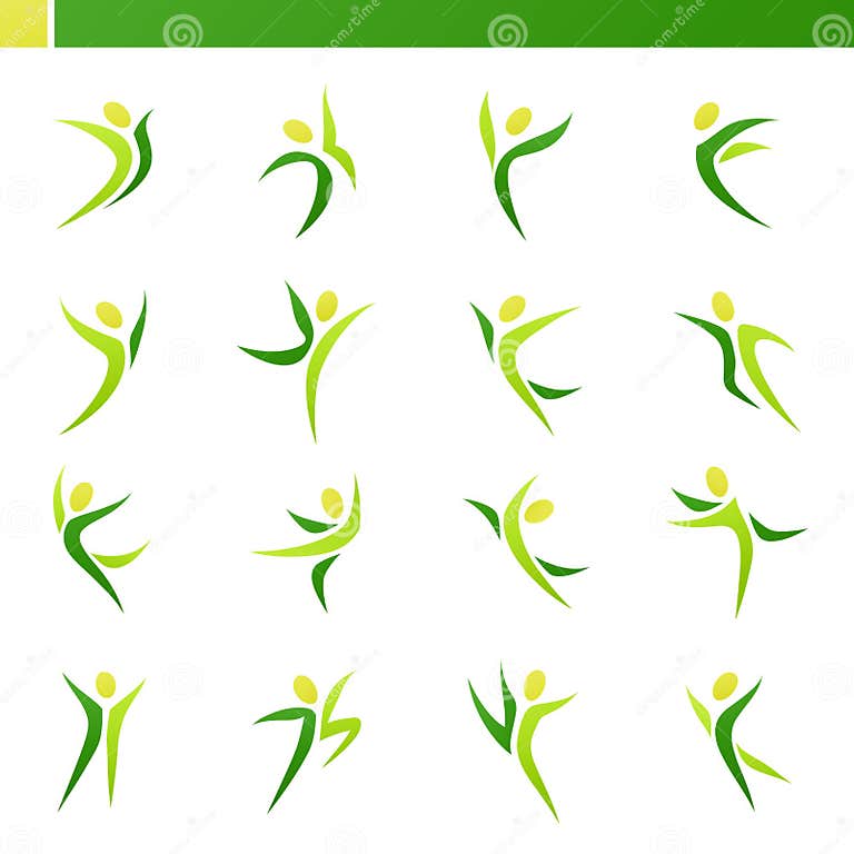 Abstract Human Figures in Action. Stock Vector - Illustration of ...