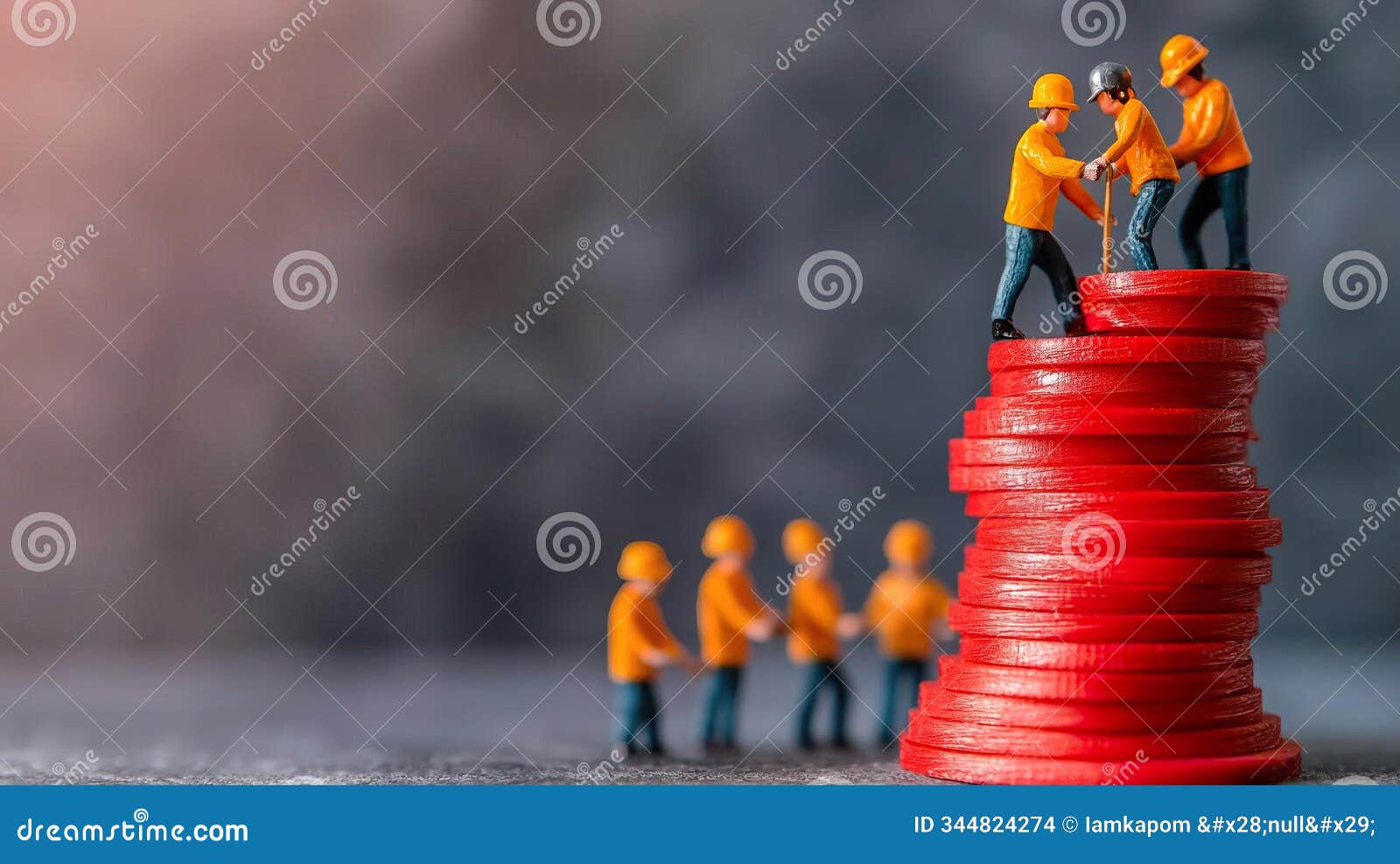 Staircase Of Human Figures Representing Progressive Growth And ...