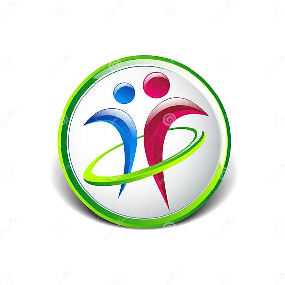 Abstract Human Figures Vector Logo Template Stock Vector - Illustration ...