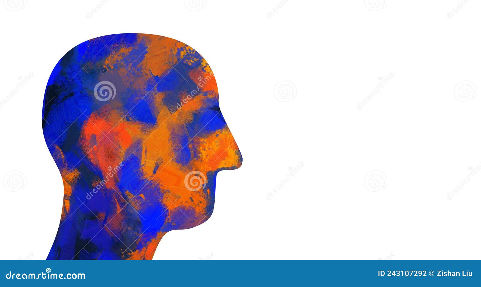 Abstract Human Head, Digital Illustration Stock Illustration ...