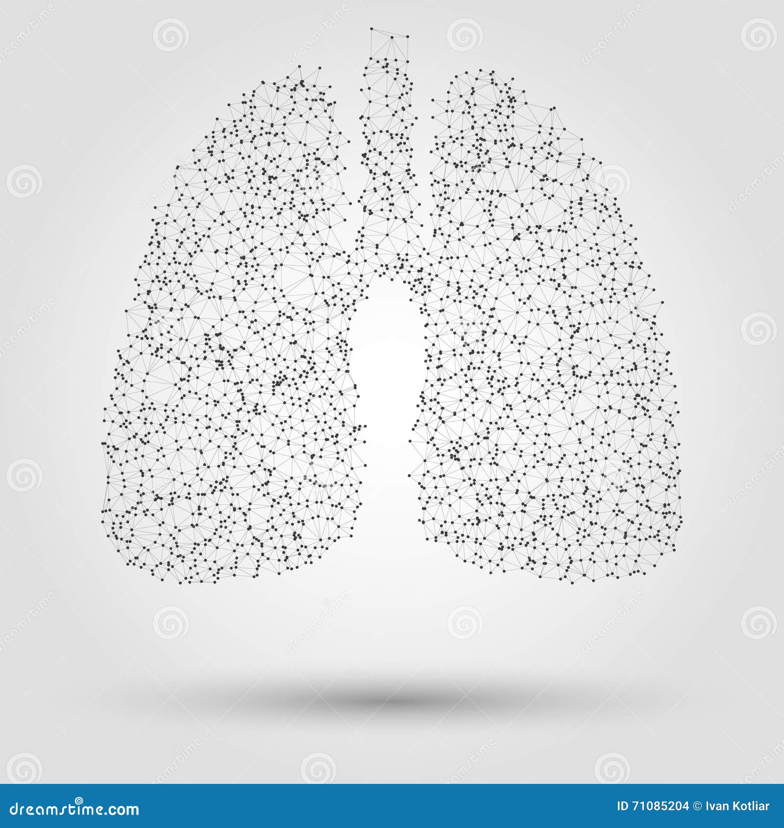 Abstract Human Lung from Dots and Lines Stock Vector - Illustration of ...