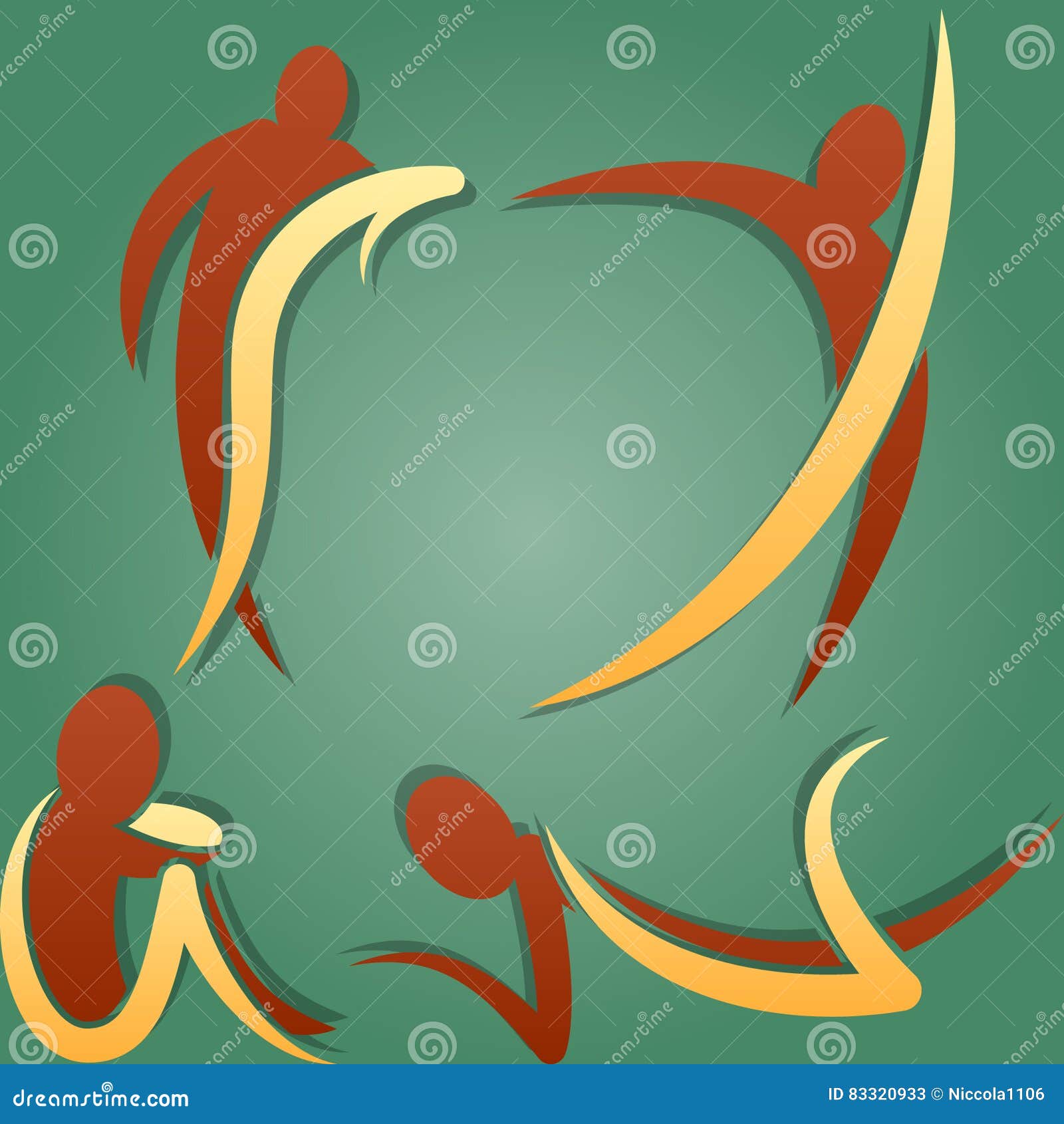 Abstract Human Poses stock vector. Illustration of female - 83320933