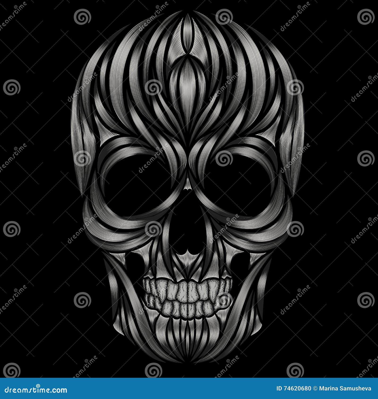 Abstract human skull stock illustration. Illustration of health - 74620680