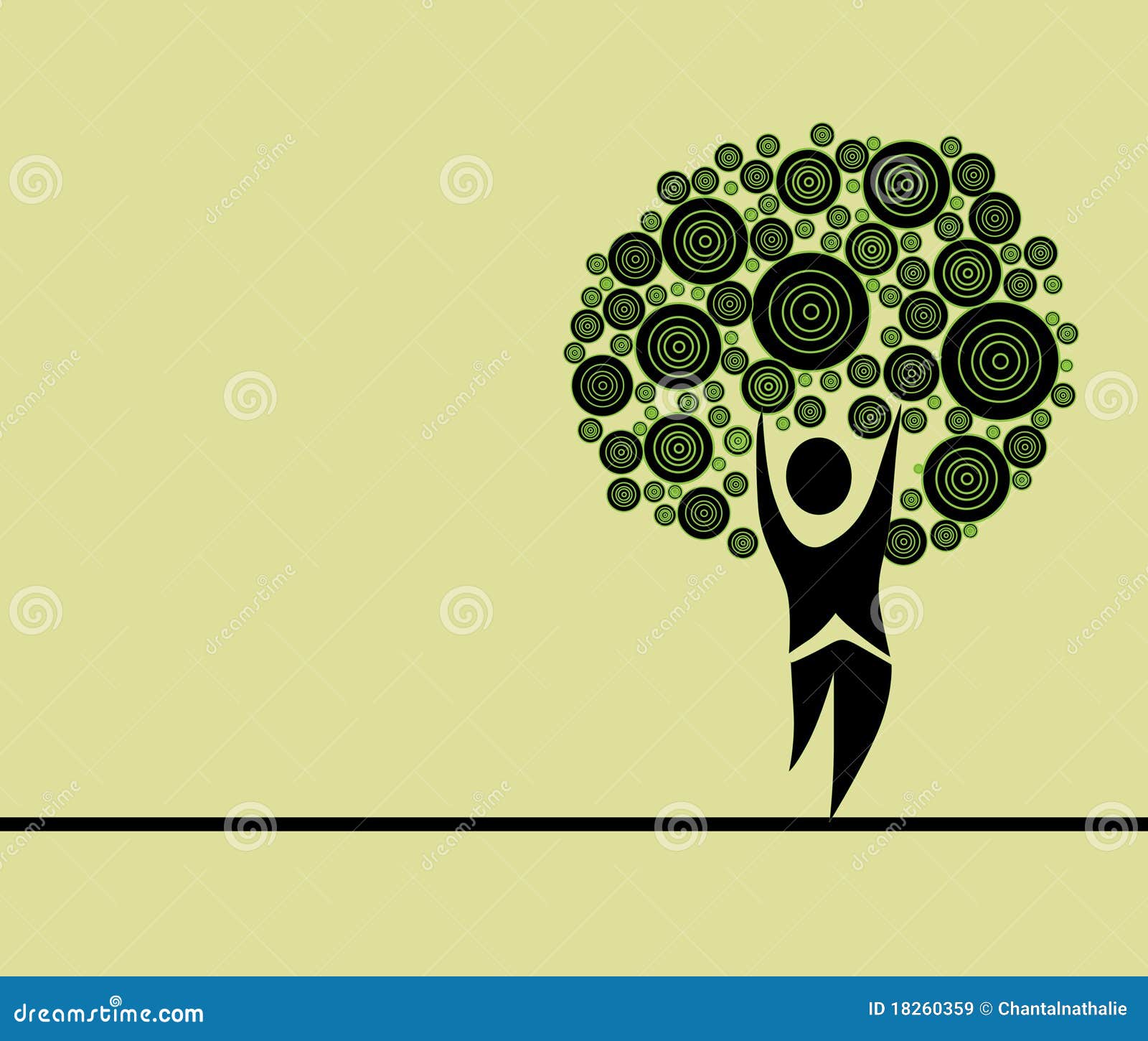 Abstract human tree stock vector. Illustration of background - 18260359