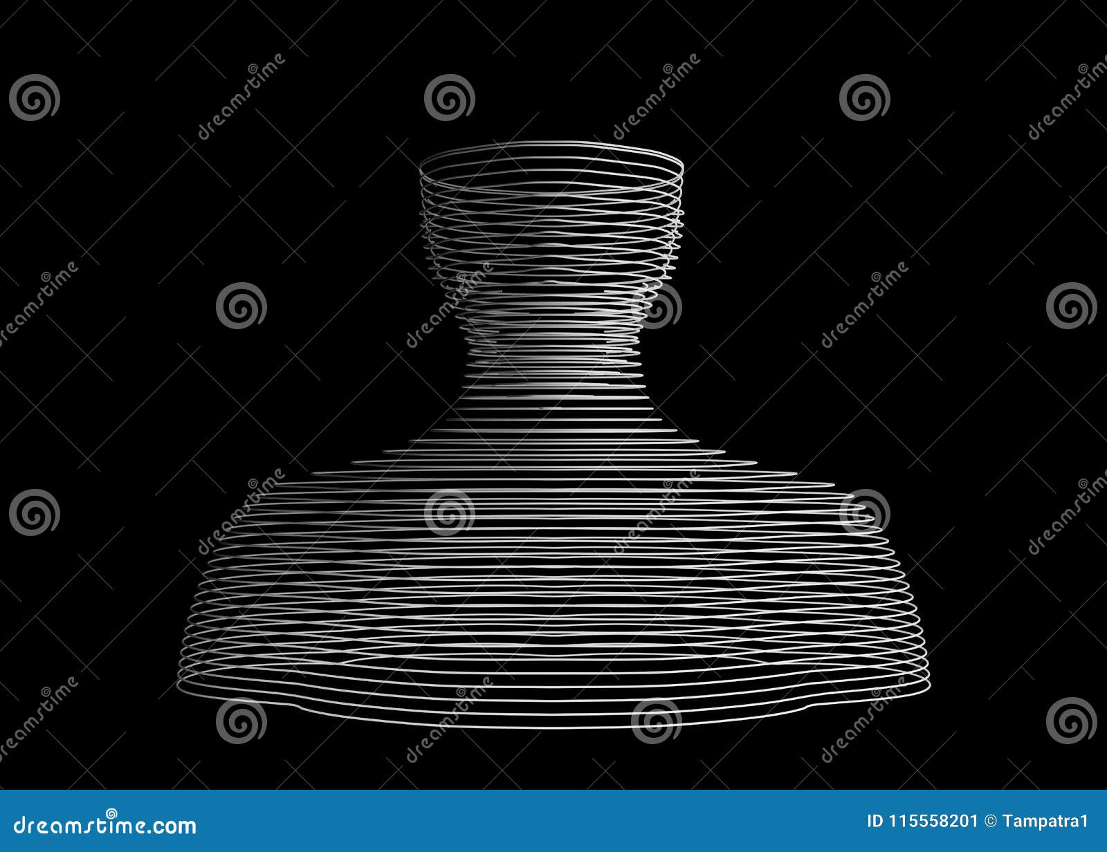 Abstract Human Wire Shape. Model on Black, Artificial Stock ...