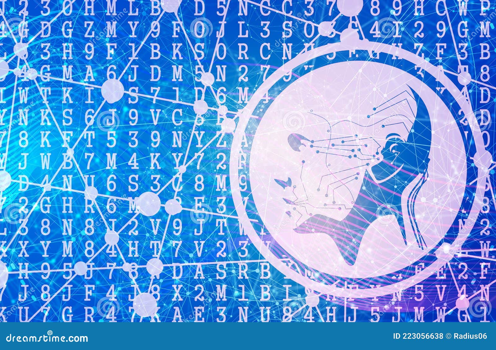 Abstract Humanoid Robot Head Silhouette. Artificial Intelligence Stock ...