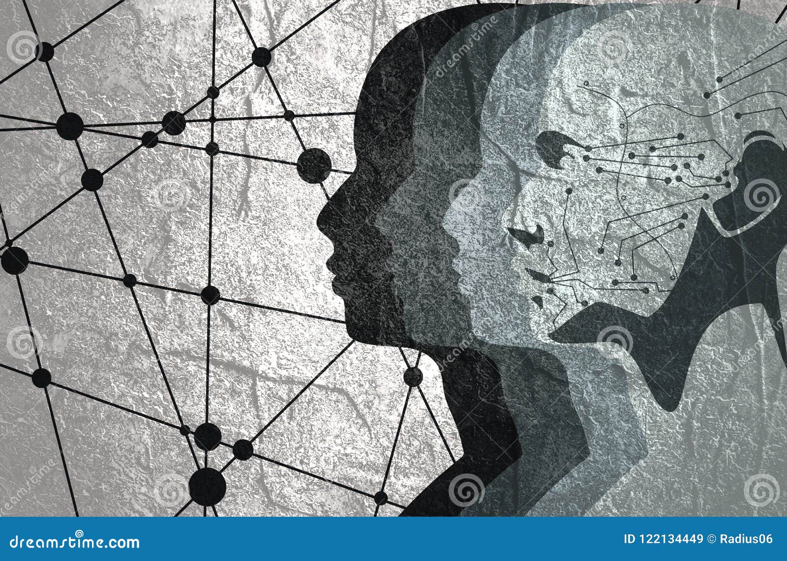 Abstract humanoid robot stock illustration. Illustration of cyborg ...