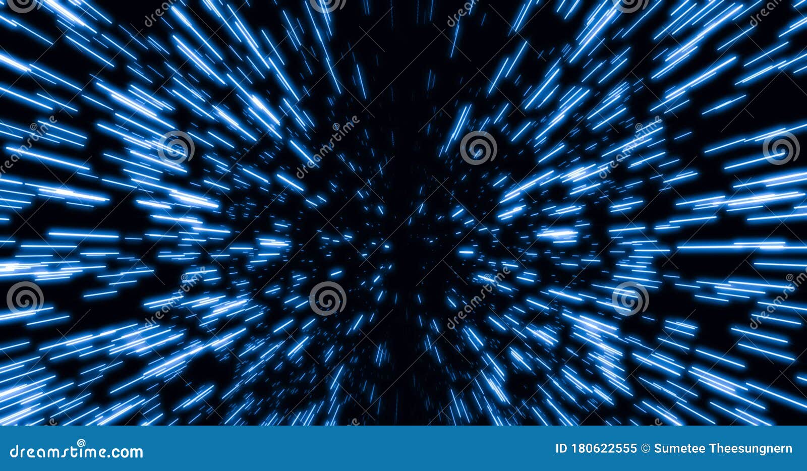 Abstract Hyperspace of Light Speed and Warp Speed in Blue Star Trail ...