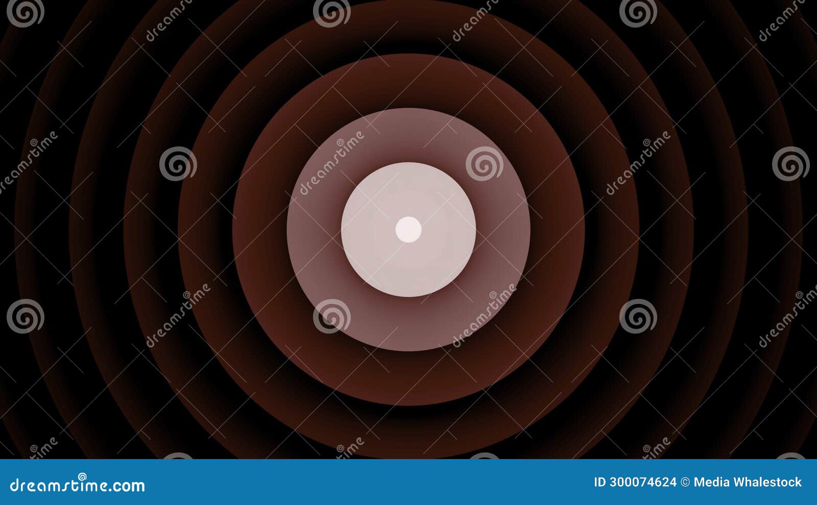 Abstract Hypnotic Circles Blinking on Dark Background. Design ...