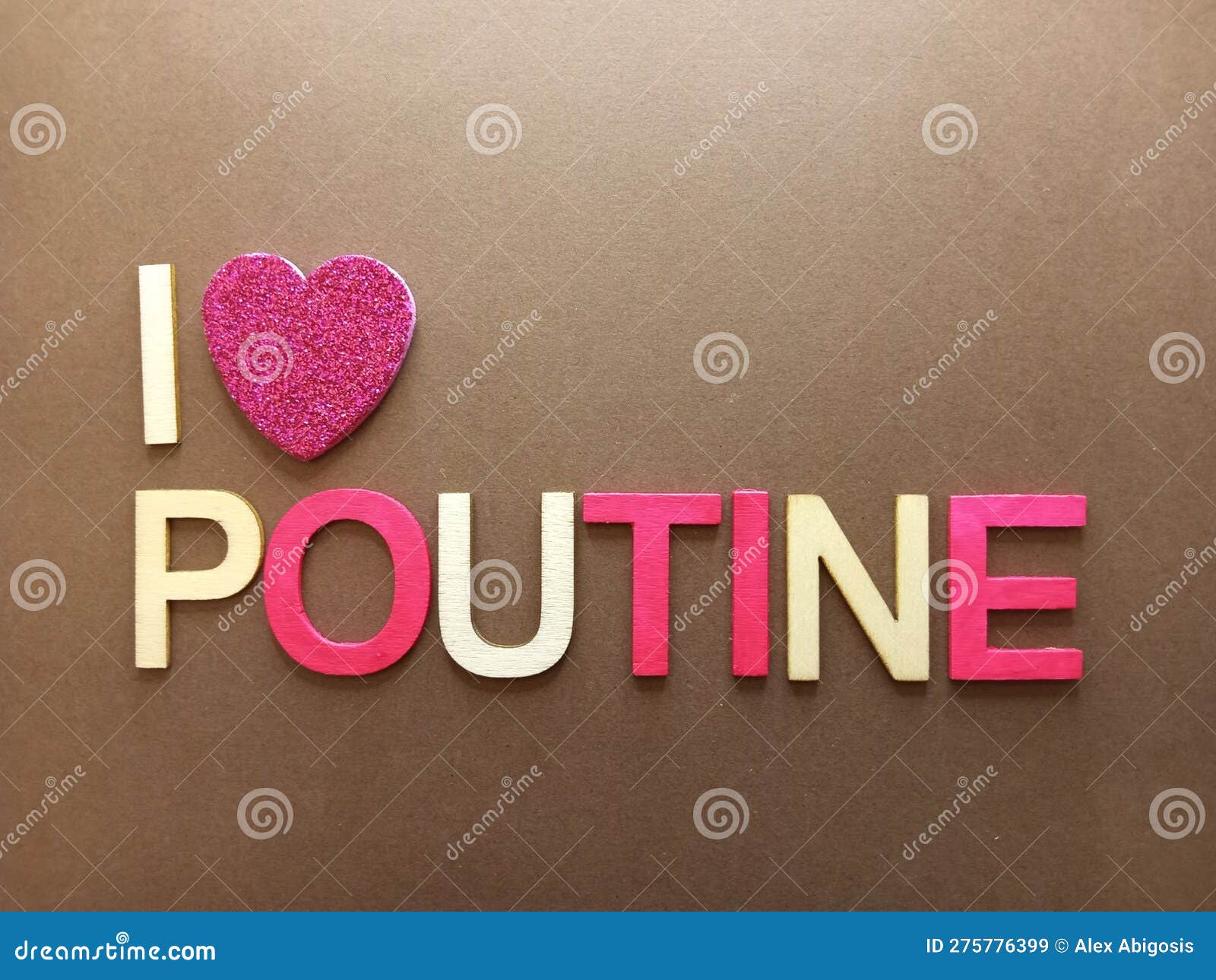 Abstract I Love Poutine with a Heart Shape instead of the Word Love on ...