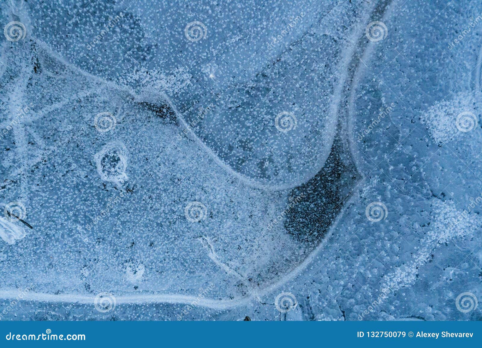 Abstract Ice Background with Bubbles in the Cold Stock Image - Image of ...