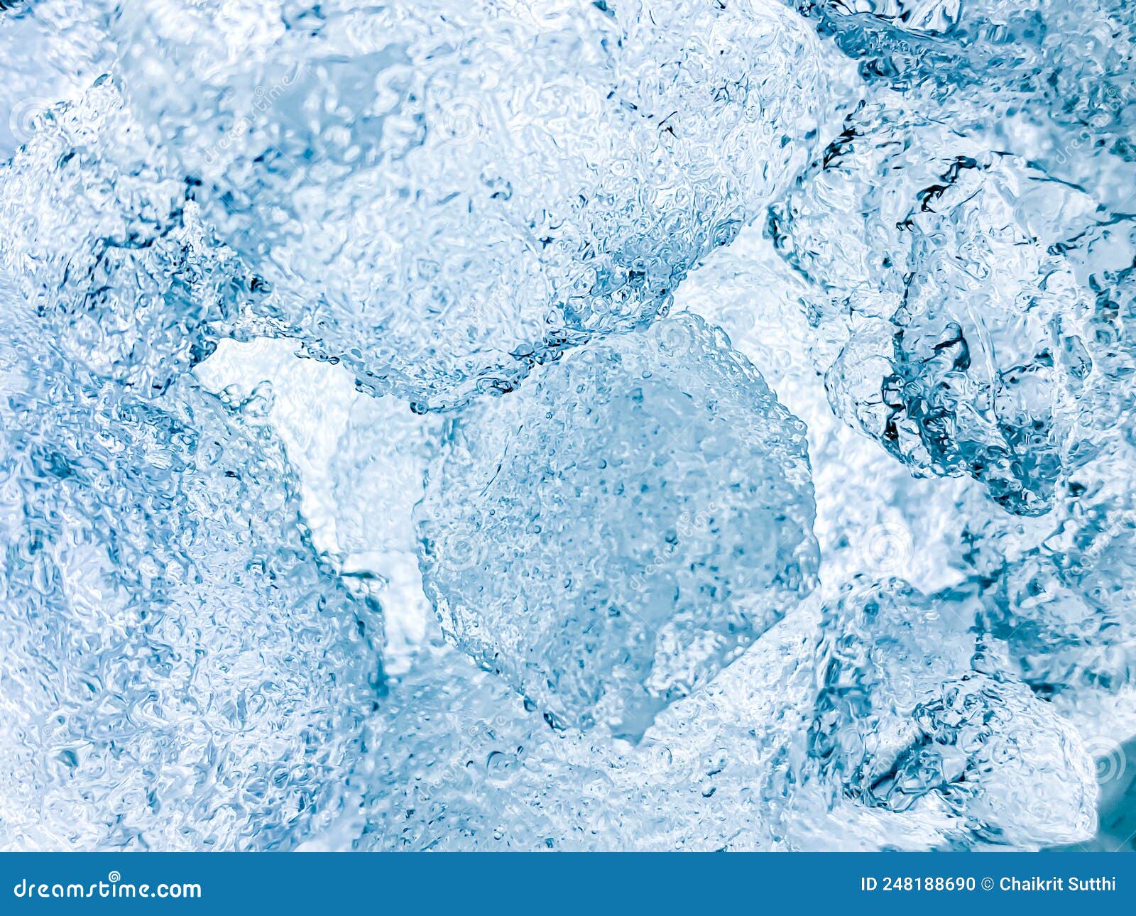 Abstract Ice Background, Ice Cubes Feel Fresh on Hot Days, Ice is ...