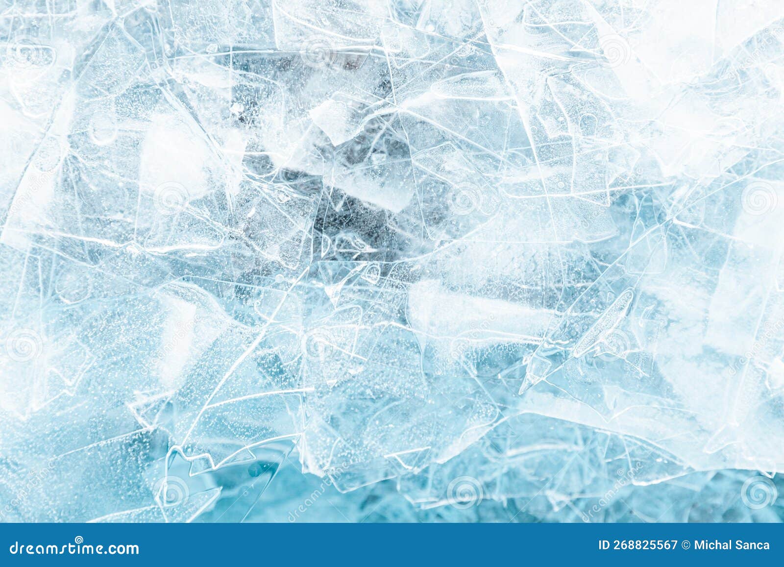 Abstract Ice Blue Background. Fragmented Ice Crystals Stock Image ...