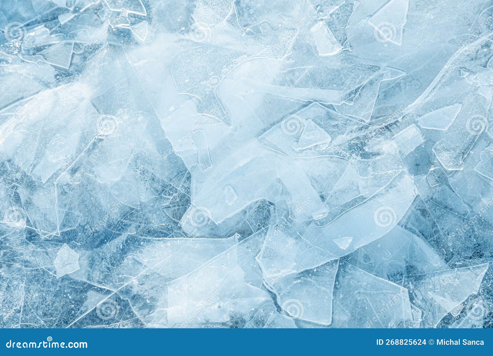 Abstract Ice Blue Background. Fragmented Ice Crystals Stock Photo ...