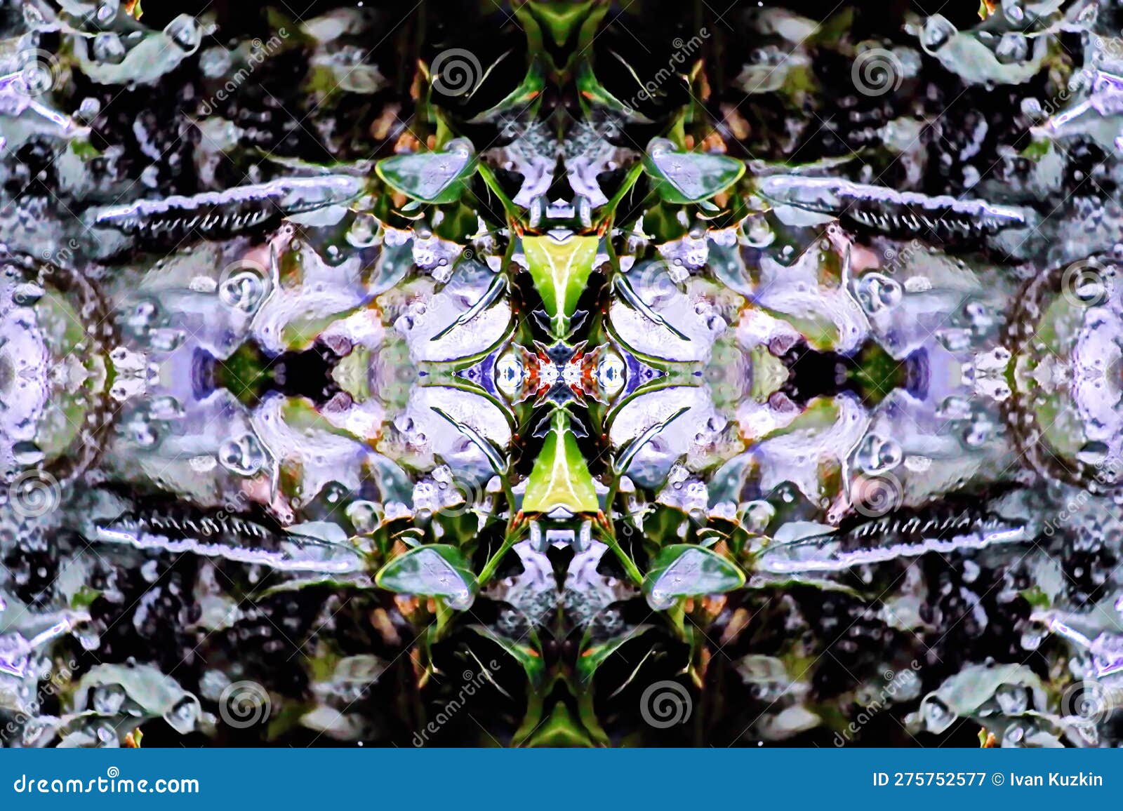 Abstract Ice Pattern and Drawing Appearing on the Surface of the Water ...