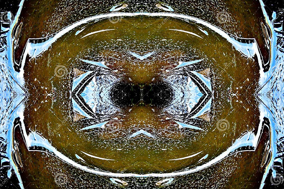 Abstract Ice Pattern and Drawing Appearing on the Surface of the Water ...