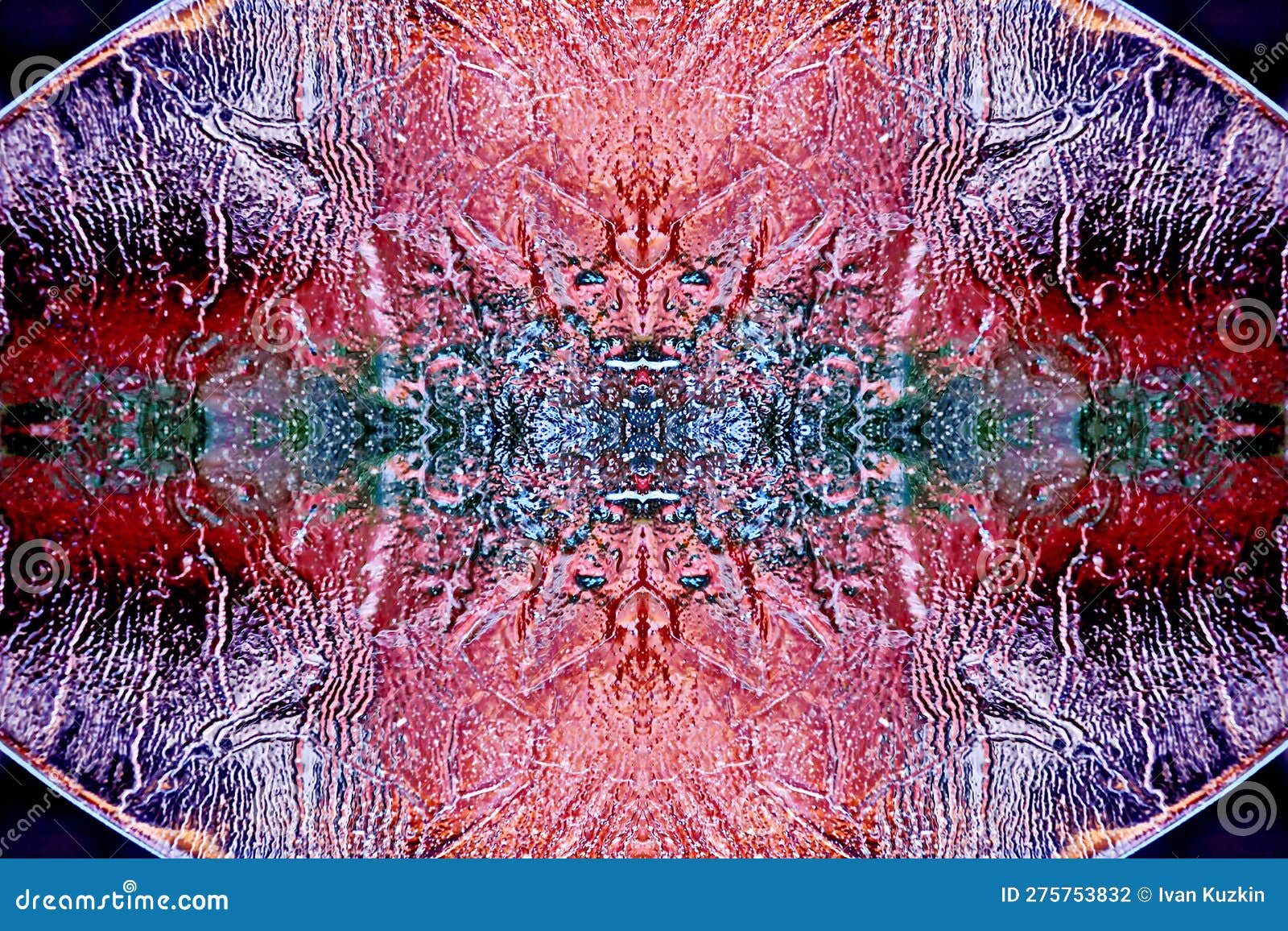 Abstract Ice Pattern and Drawing Appearing on the Surface of the Water ...