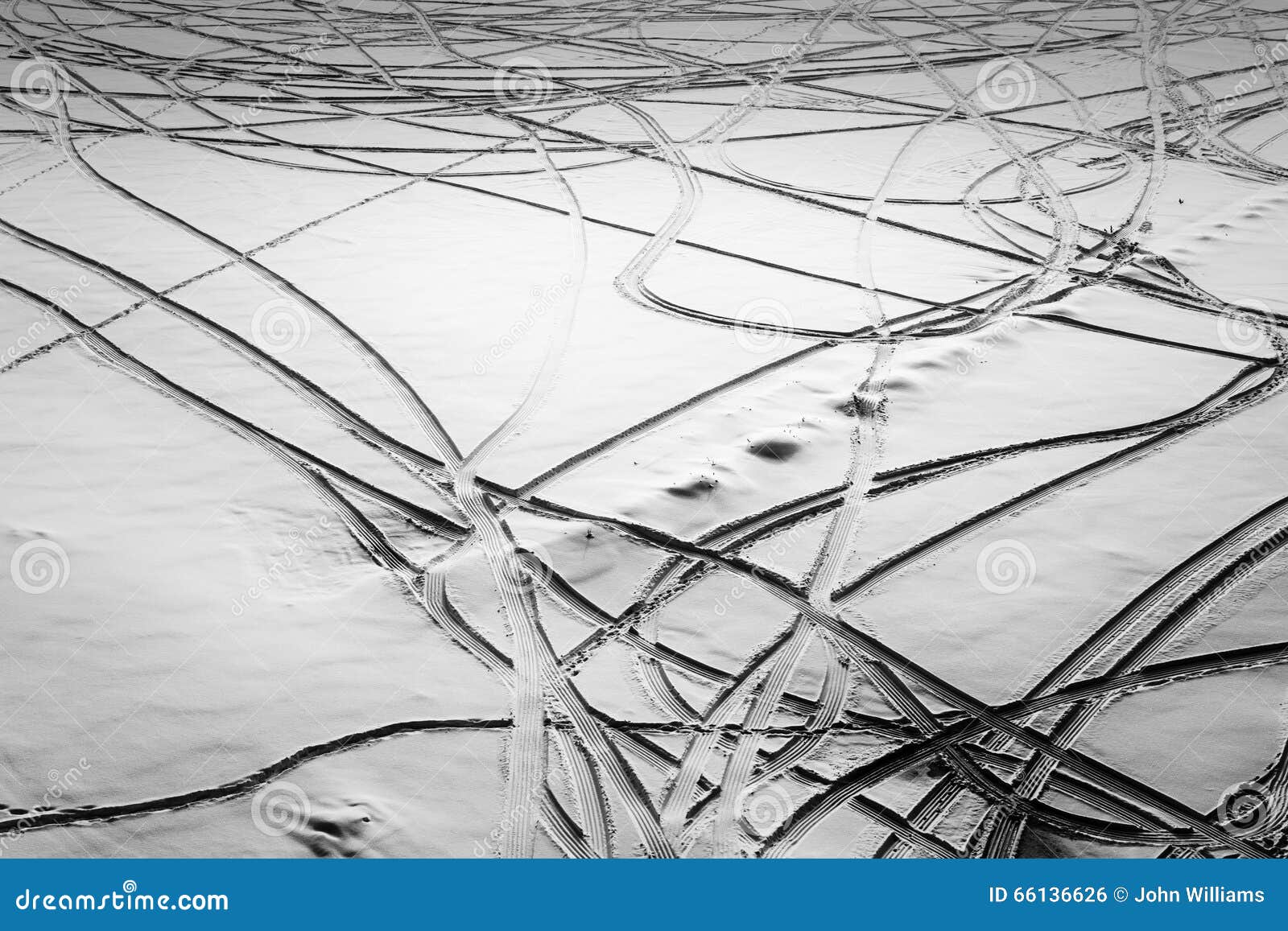 Abstract Ice Snow Patterns in Winter in Black and White Stock Photo ...