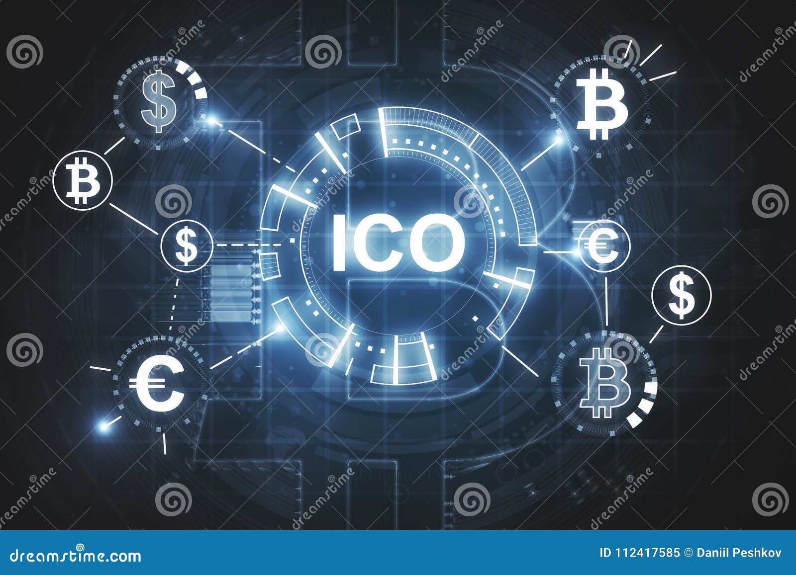 Abstract ICO backdrop stock illustration. Illustration of circuit ...