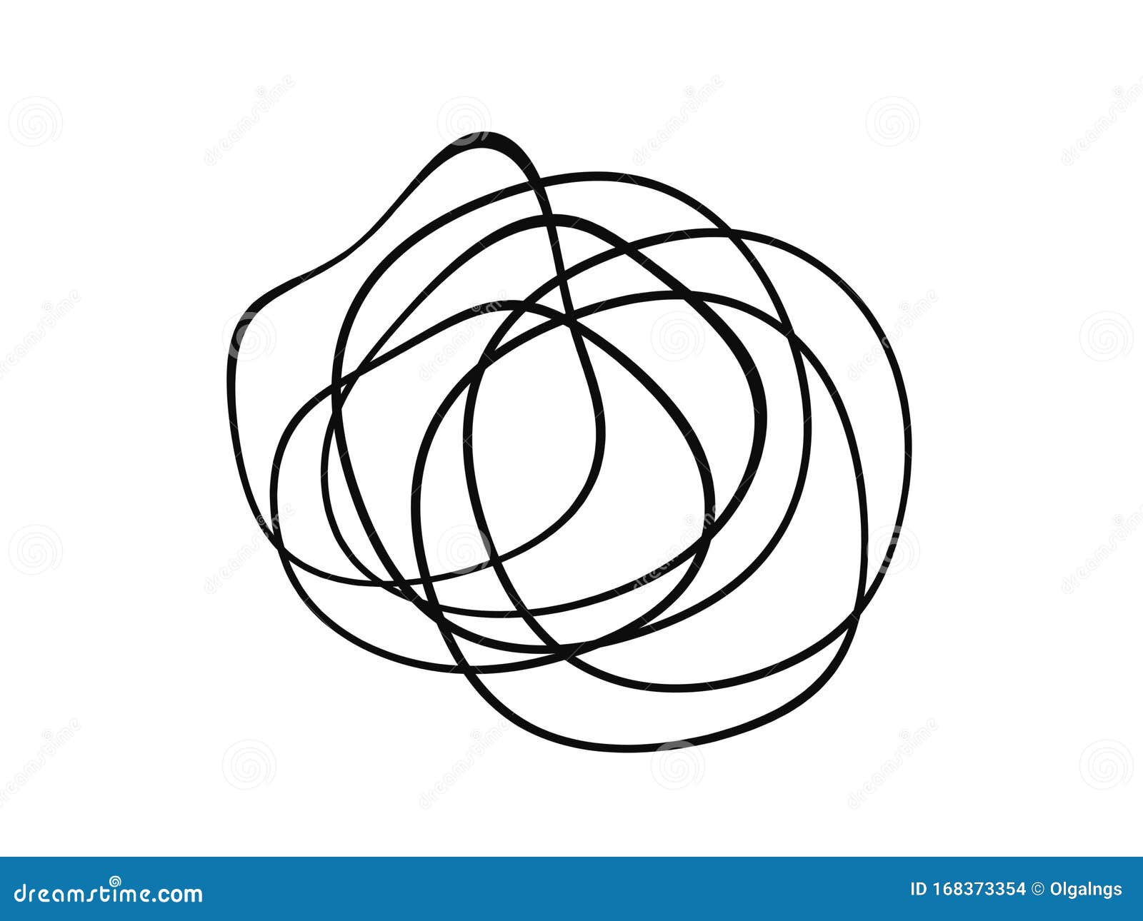 Abstract Icon, Scribble, Continuous Line Stock Illustration ...
