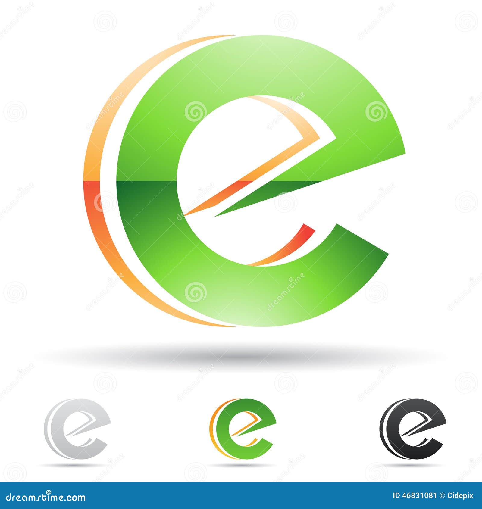 Abstract icon for letter E stock vector. Illustration of identity ...