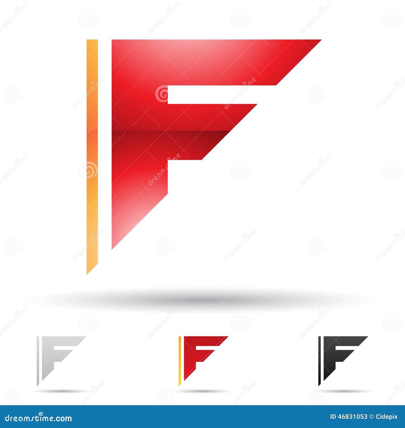 Abstract icon for letter F stock vector. Illustration of geometry ...