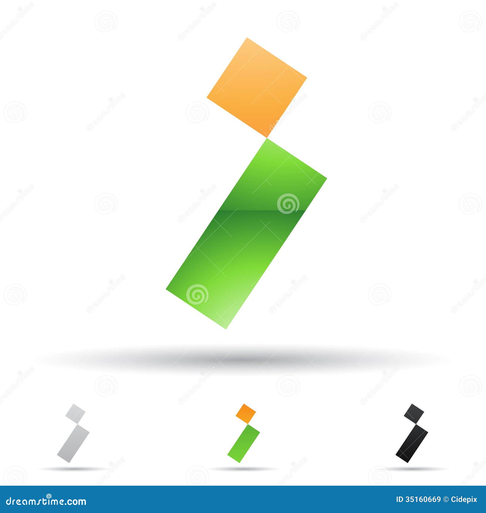 Abstract icon for letter I stock vector. Illustration of alphabet ...