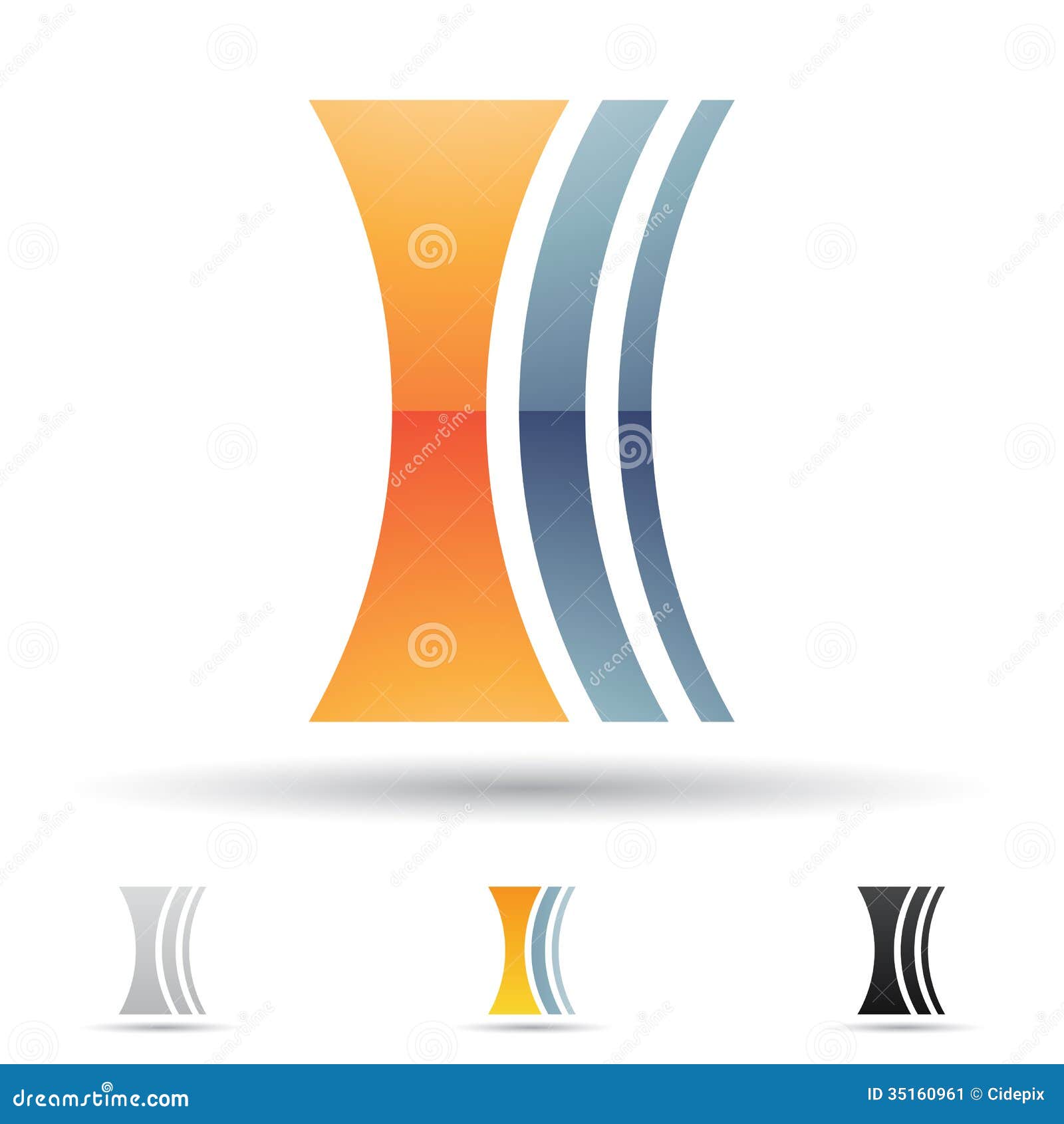 Abstract icon for letter I stock vector. Illustration of identity ...