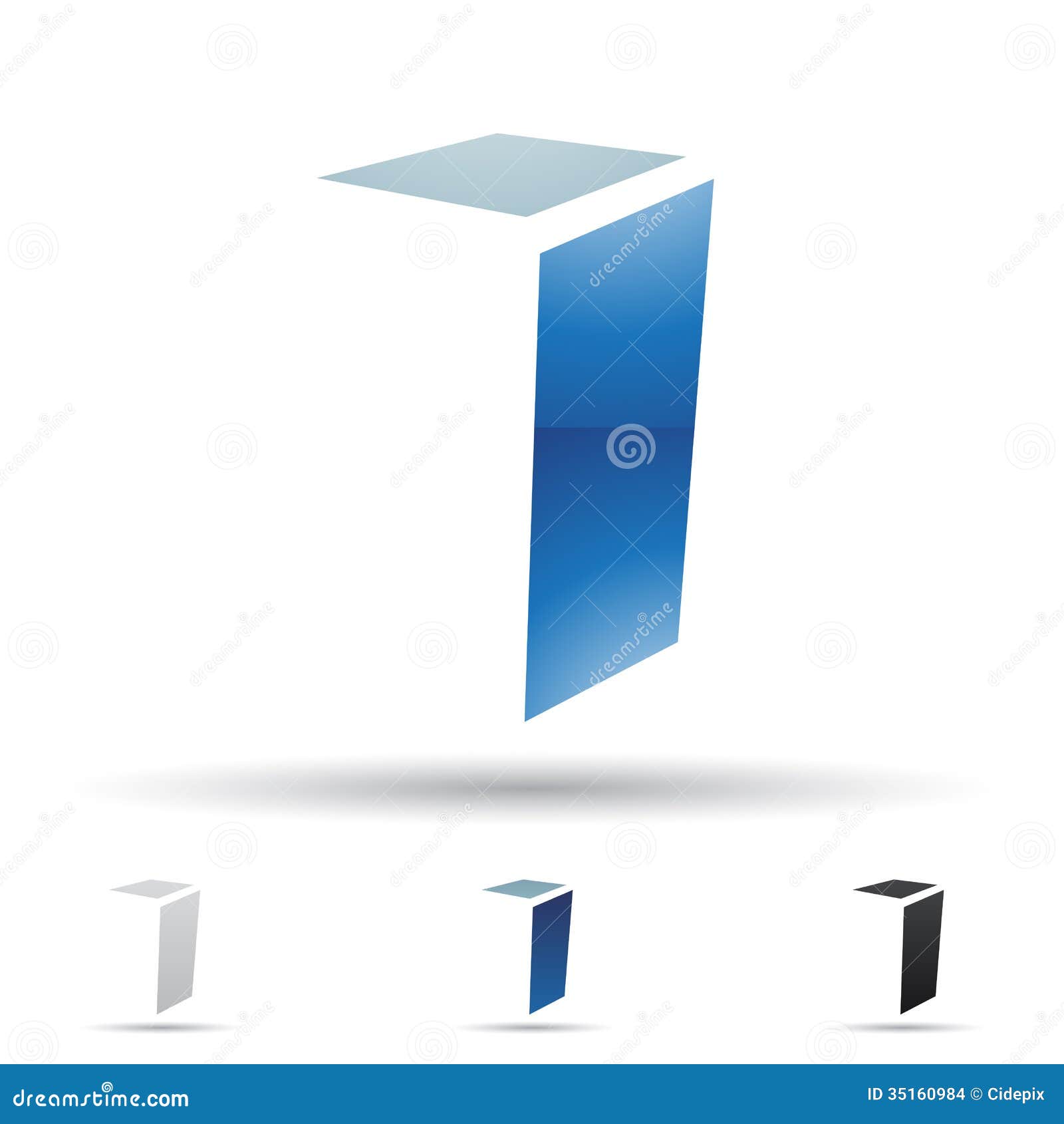 Abstract icon for letter I stock vector. Illustration of alphabet ...