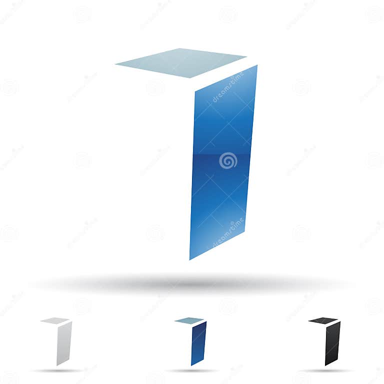 Abstract icon for letter I stock vector. Illustration of alphabet ...