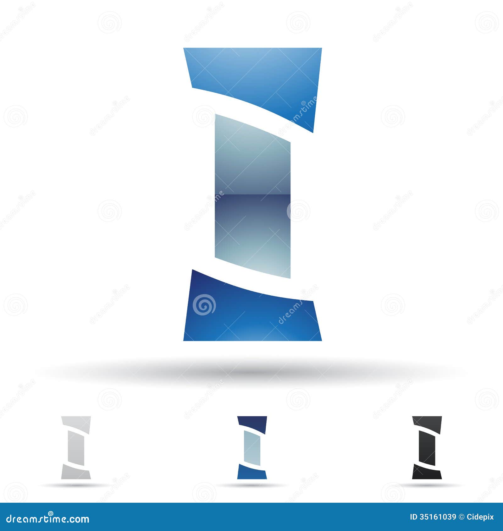 Abstract icon for letter I stock vector. Illustration of antique - 35161039