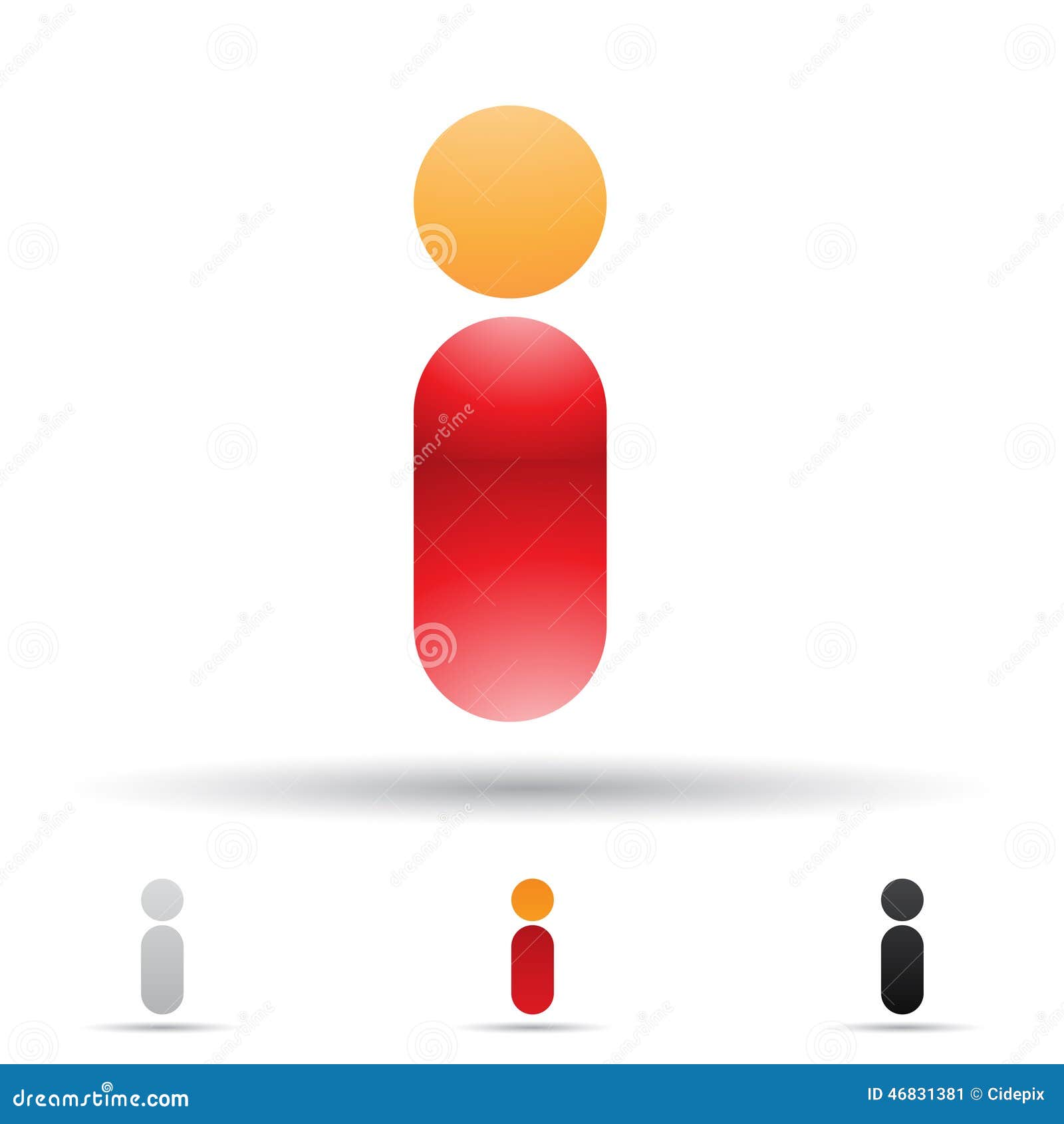 Abstract icon for letter I stock vector. Illustration of font - 46831381