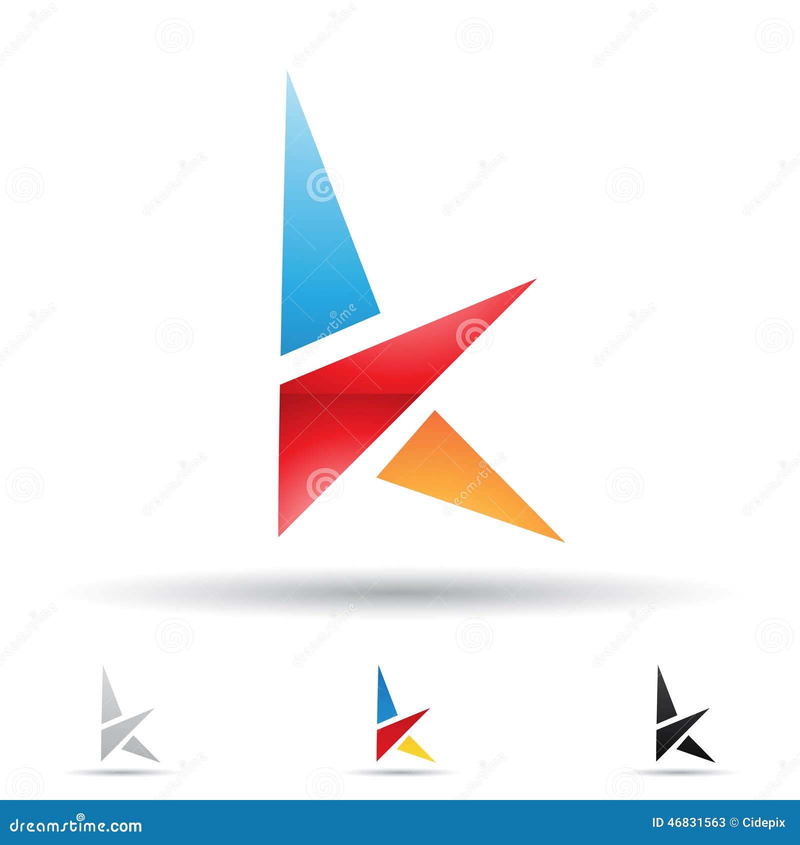 Abstract icon for letter K stock vector. Illustration of identity ...
