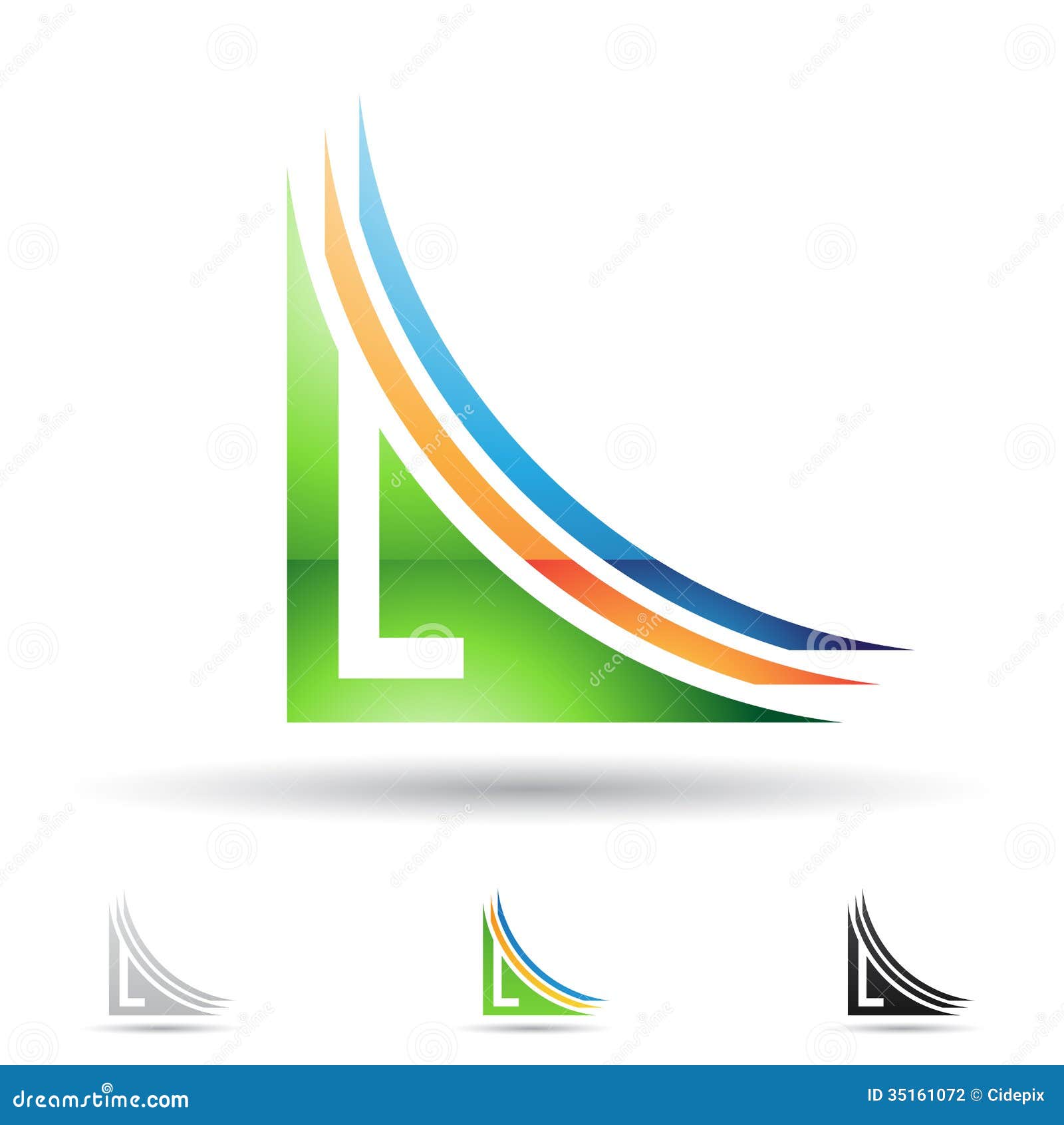 Abstract icon for letter L stock vector. Illustration of element - 35161072