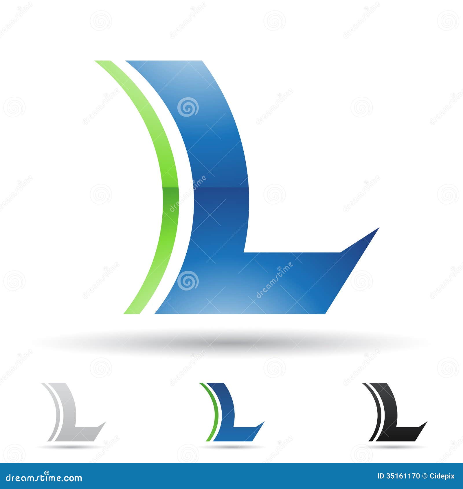 Abstract icon for letter L stock vector. Illustration of capital - 35161170