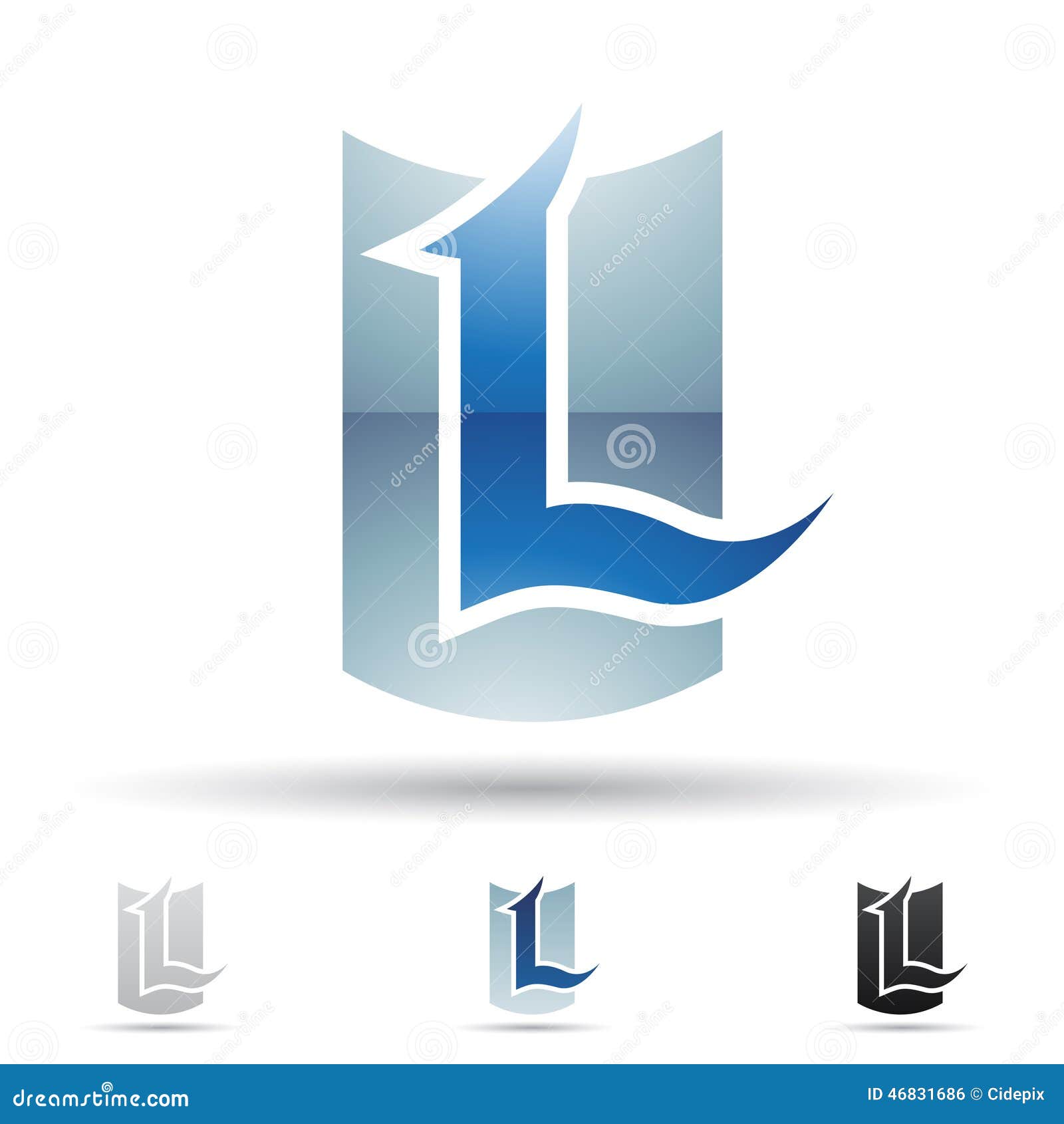Abstract icon for letter L stock vector. Illustration of collection ...