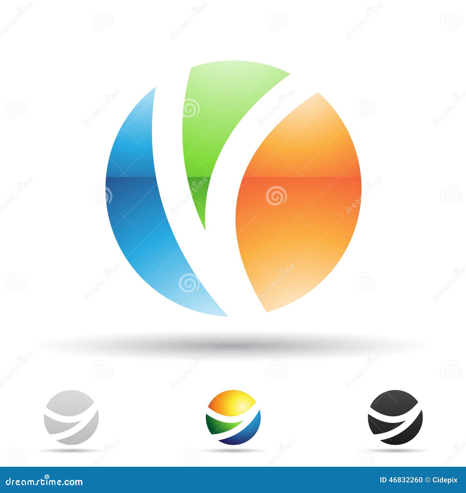 Abstract icon for letter O stock vector. Illustration of letter - 46832260