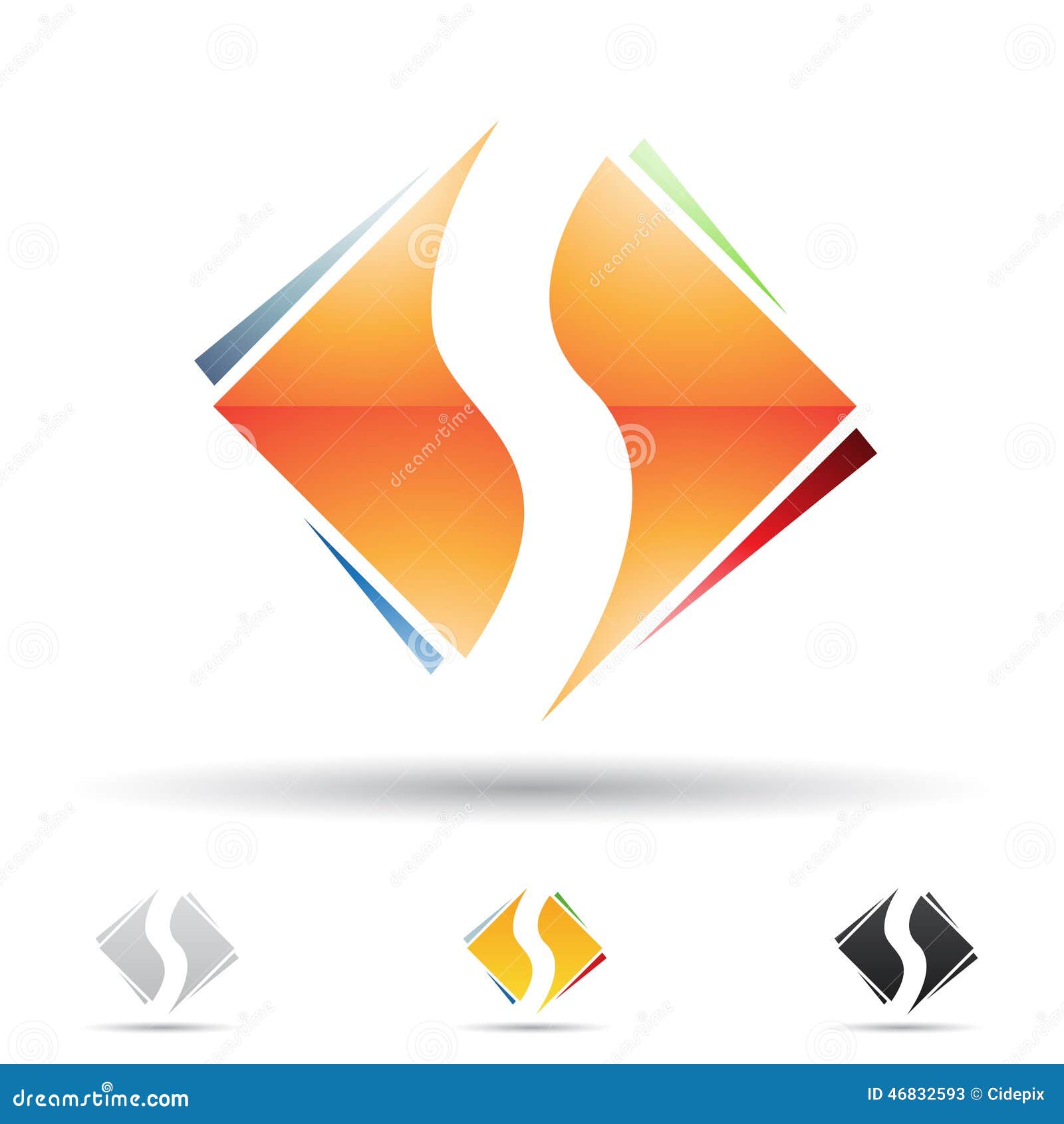 Abstract icon for letter S stock vector. Illustration of emblem - 46832593