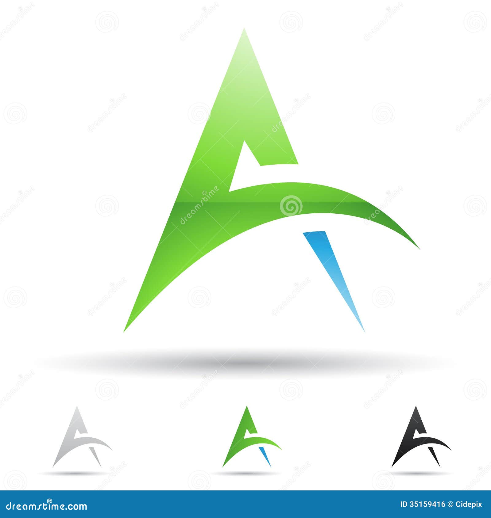 Abstract icon for letter a stock vector. Illustration of idea - 35159416