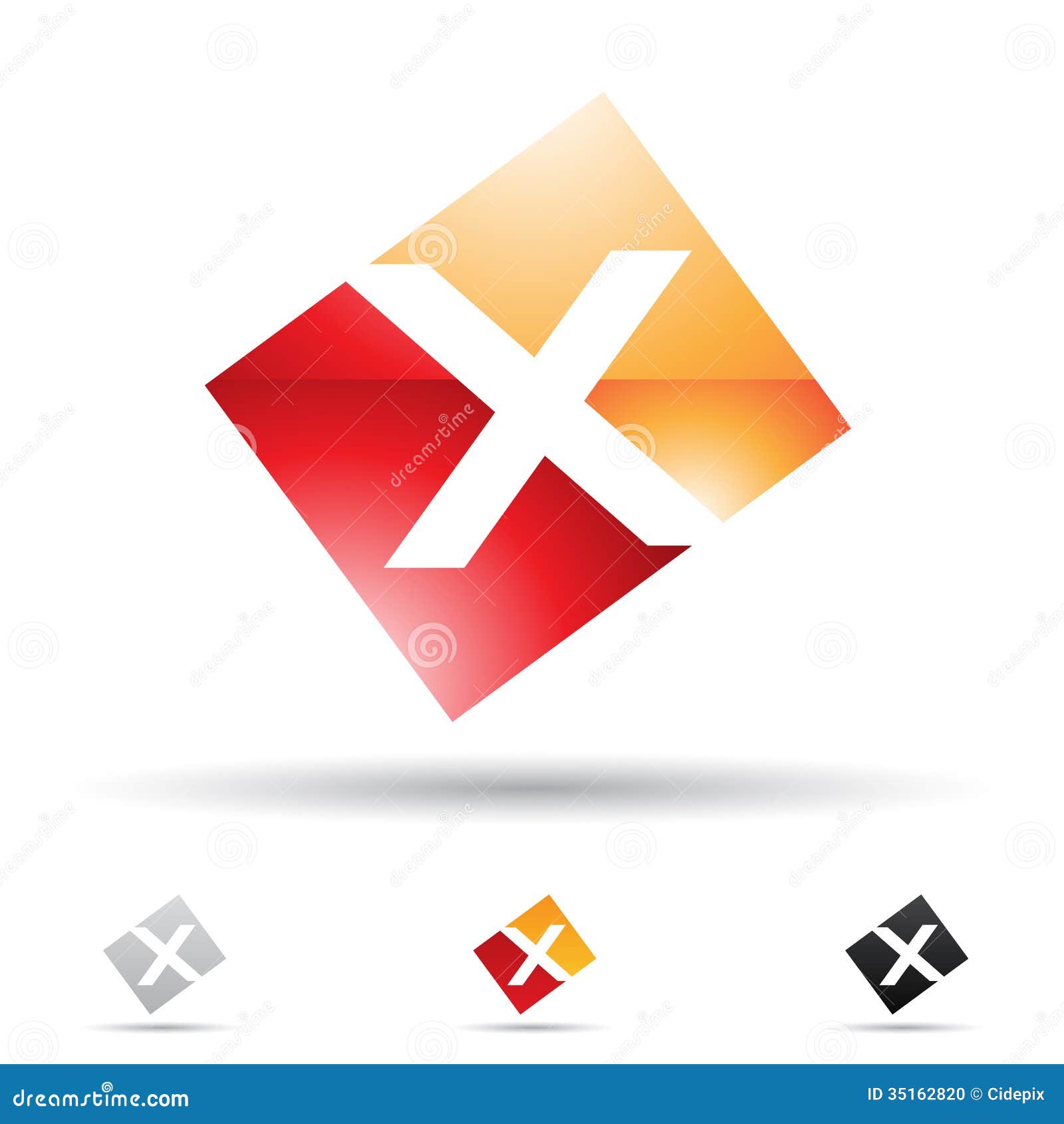 Abstract icon for letter X stock vector. Illustration of corporate ...