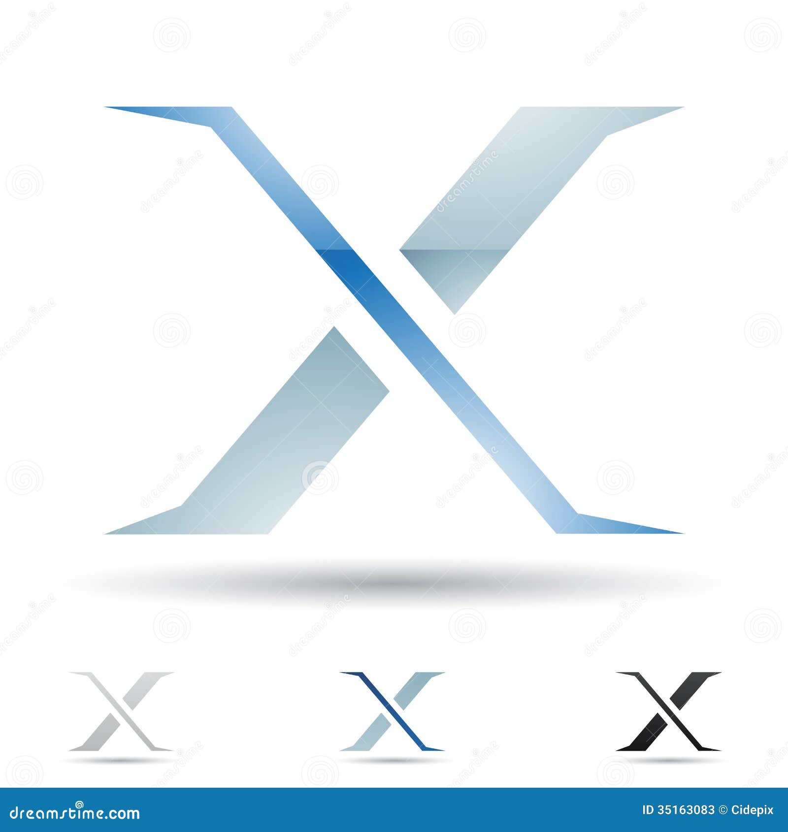 Abstract icon for letter X stock vector. Illustration of design - 35163083